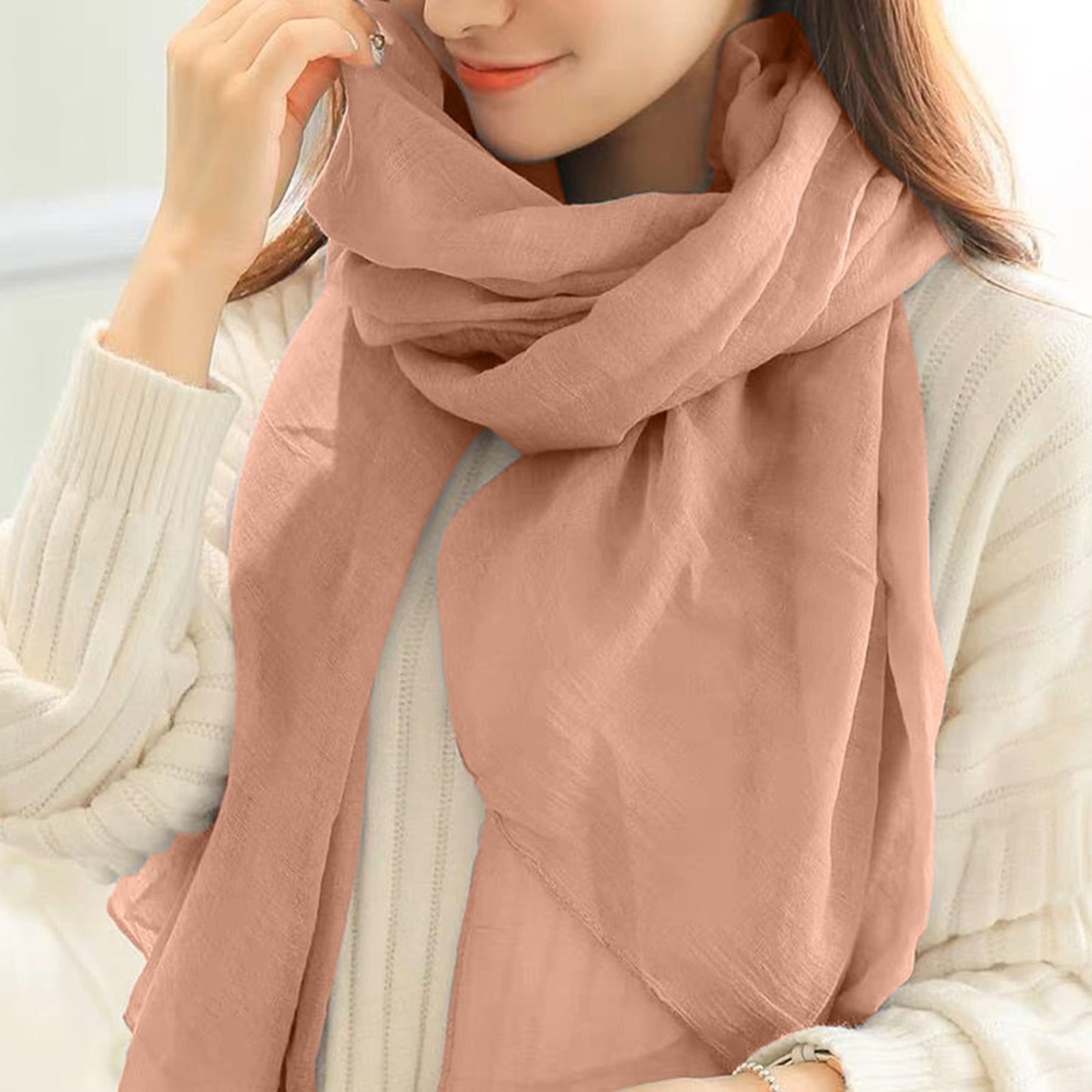 GZWYHT Shawl Wraps,Silk Scarf Women Girls Soft Tulle Tassel Scarf ...