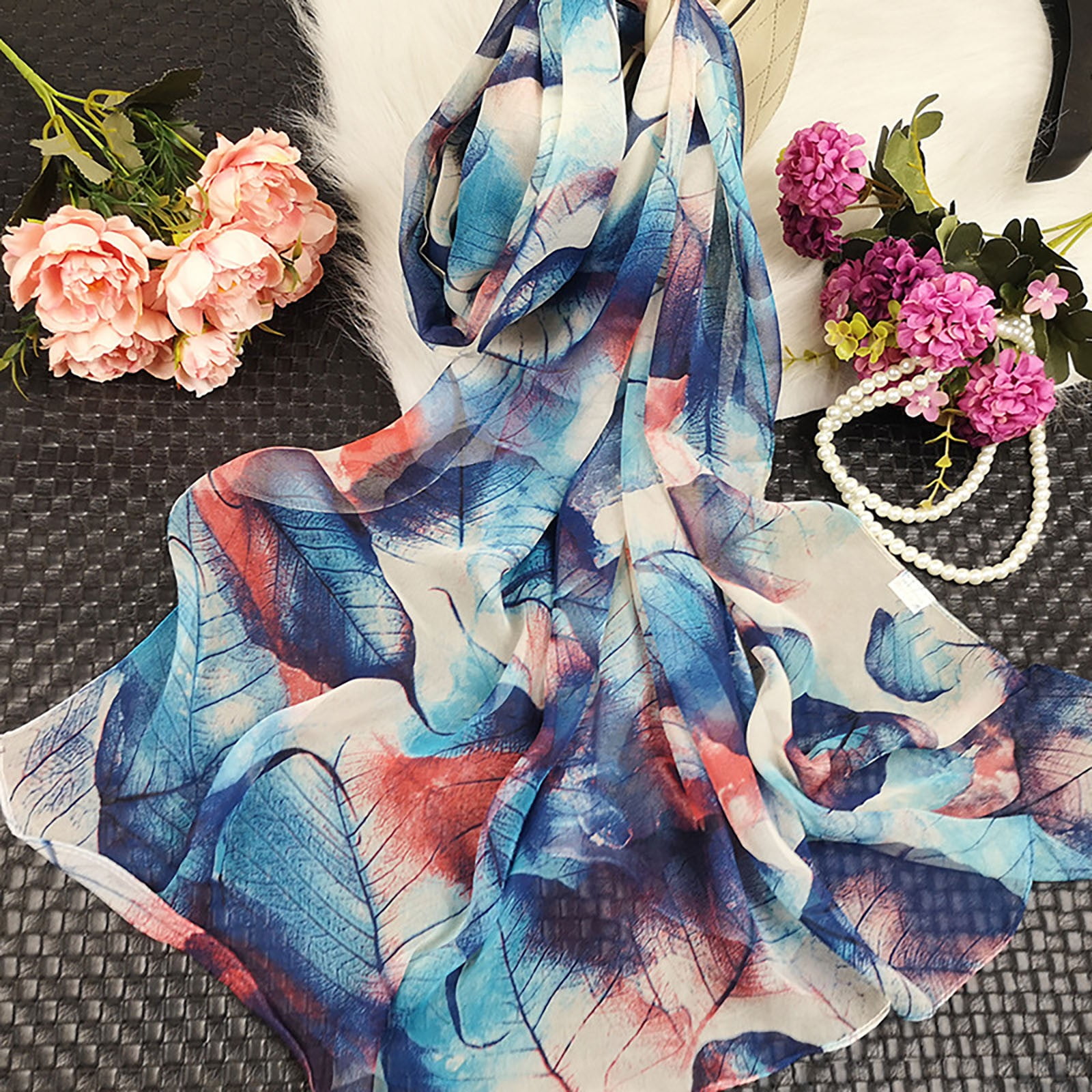 GZWYHT Shawl Wraps,Silk Scarf Women's Small Scarf Beach Towel Foreign ...