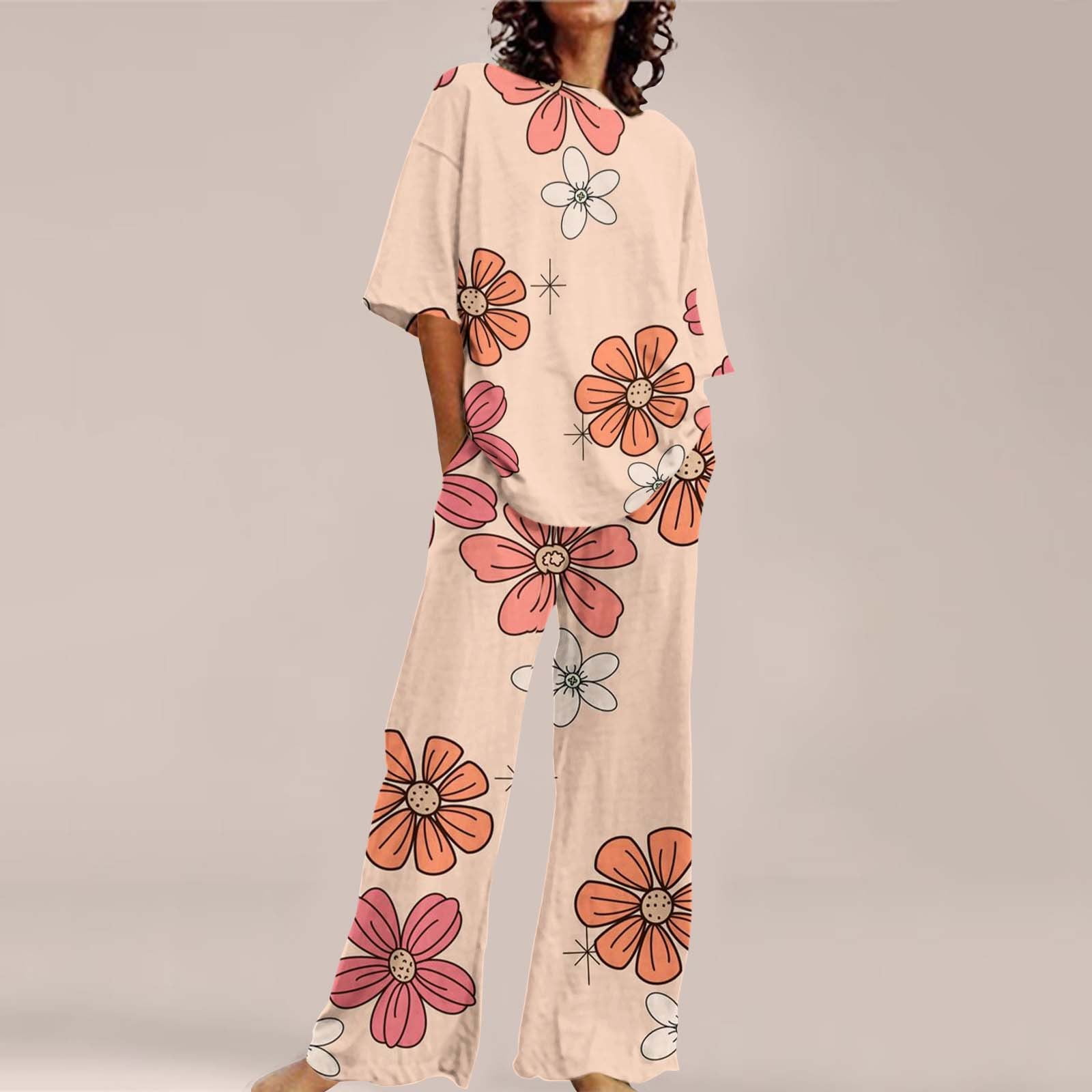 GZWYHT Silk Pajamas Clearance Womens Pajama Sets,Summer Outfits For ...