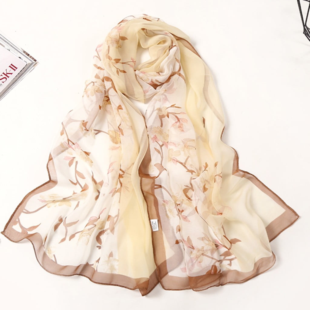 GZWYHT Silk Scarf,Scarves for Women Lightweight 160*50cm Women Flower ...
