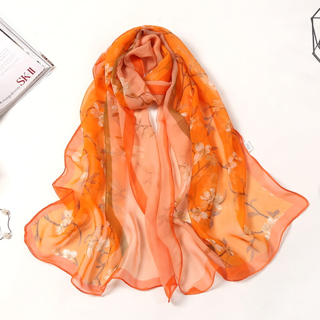 GZWYHT Silk Scarf,Scarves for Women Lightweight 160*50cm Women Flower ...