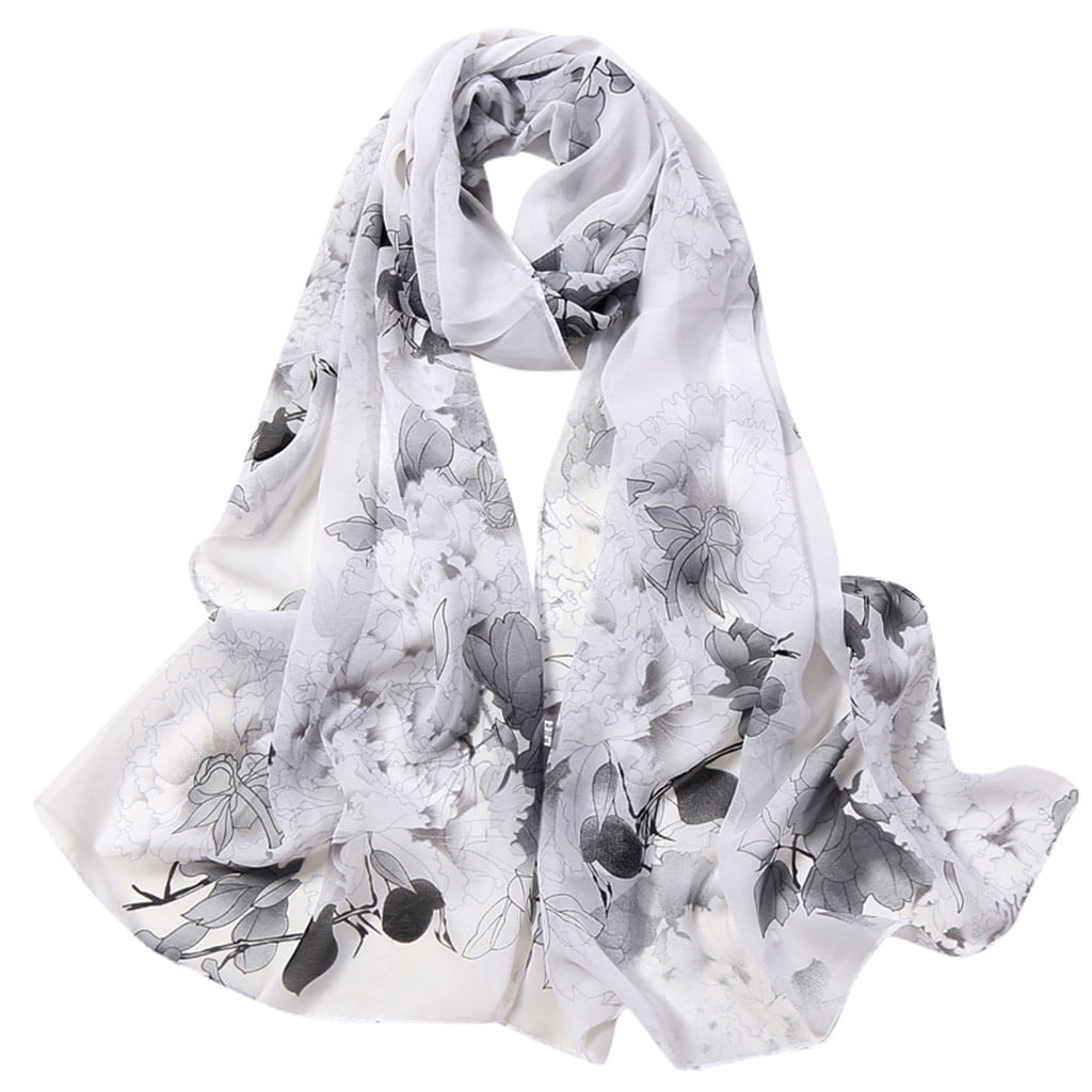 GZWYHT Silk Scarf,Scarves for Women Lightweight Fashion Women Flower ...