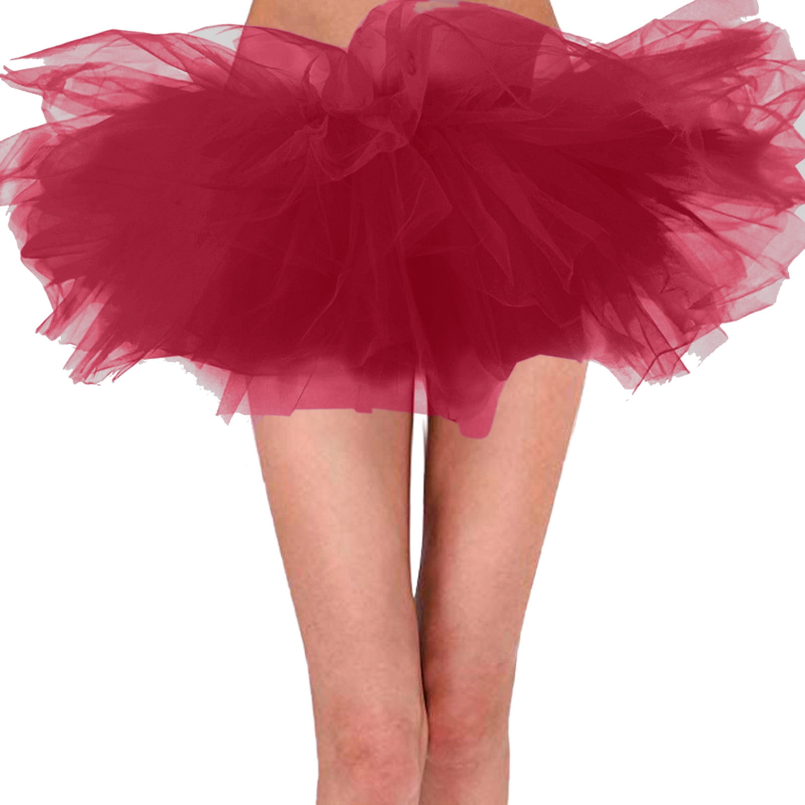 Gzwyht Skirts For Womentulle Skirt Adult Tulle Skirt 6 Layered Tutu Mini Ball Gown Skirt Women
