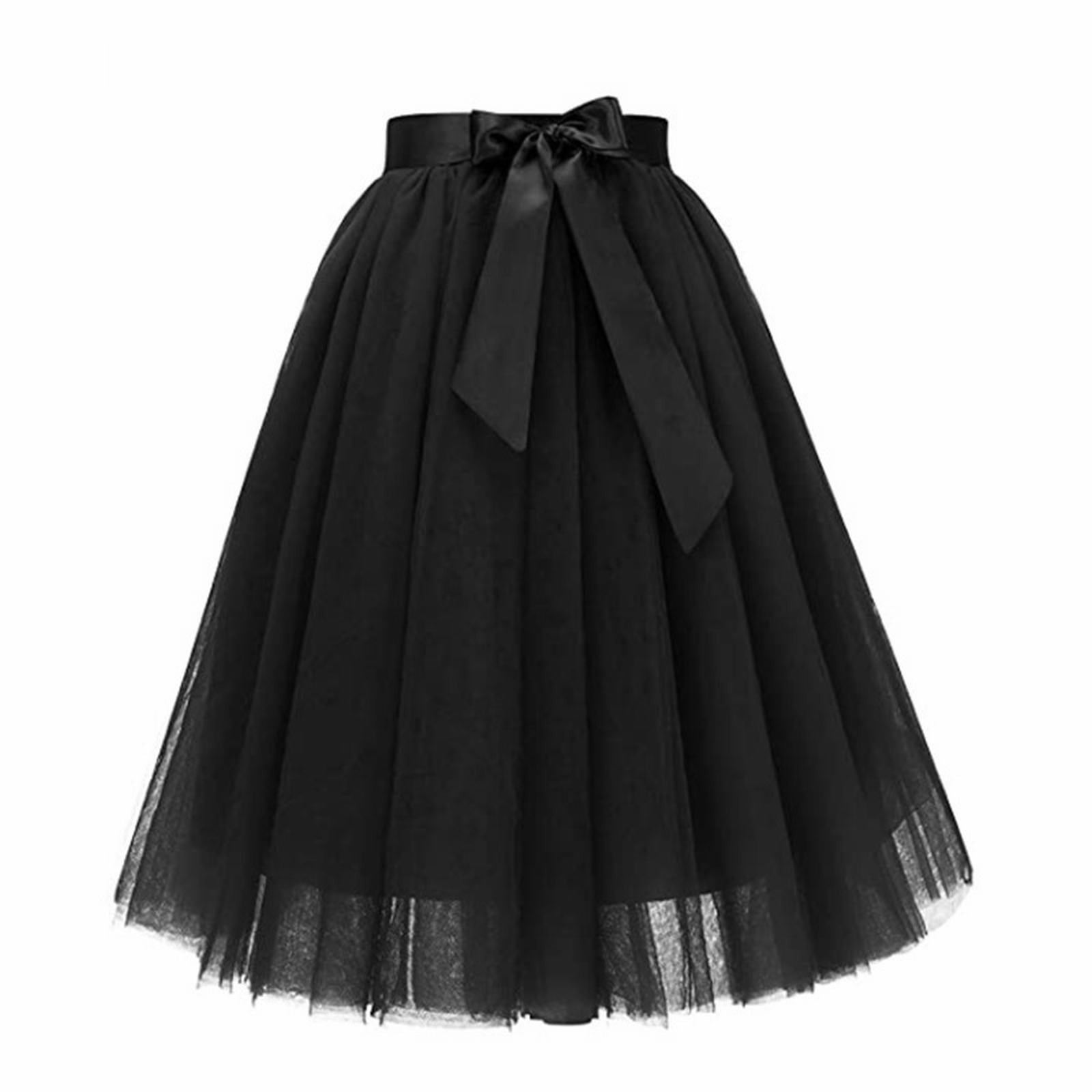 Gzwyht Skirts For Womentulle Skirt Womens Tutu 5 Layer Mesh Skirt