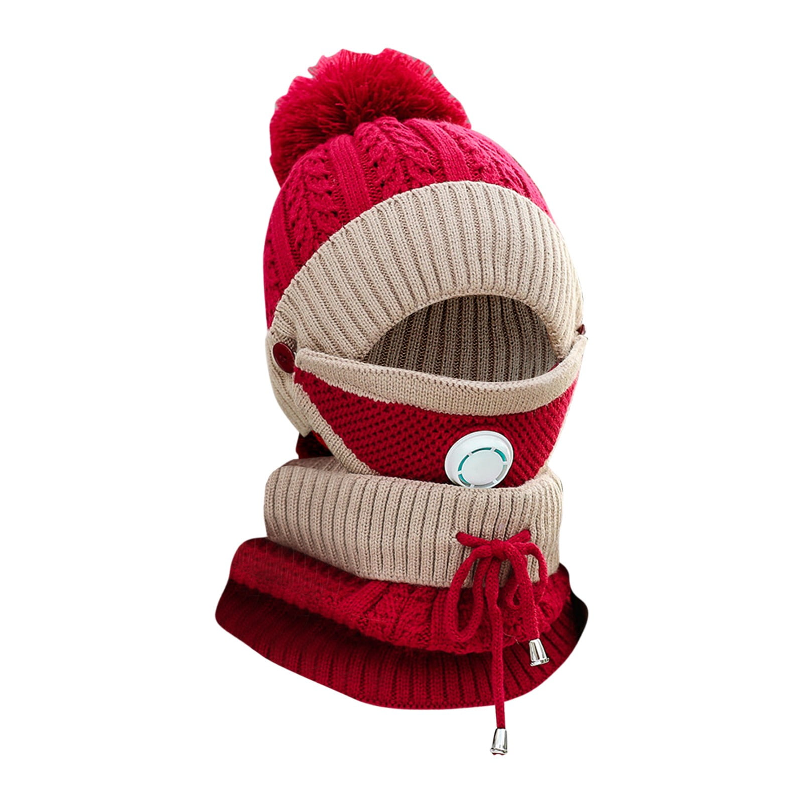 GZWYHT Trapper Hats,Winter Hats Adult Mask Bib One-piece Hat Winter ...