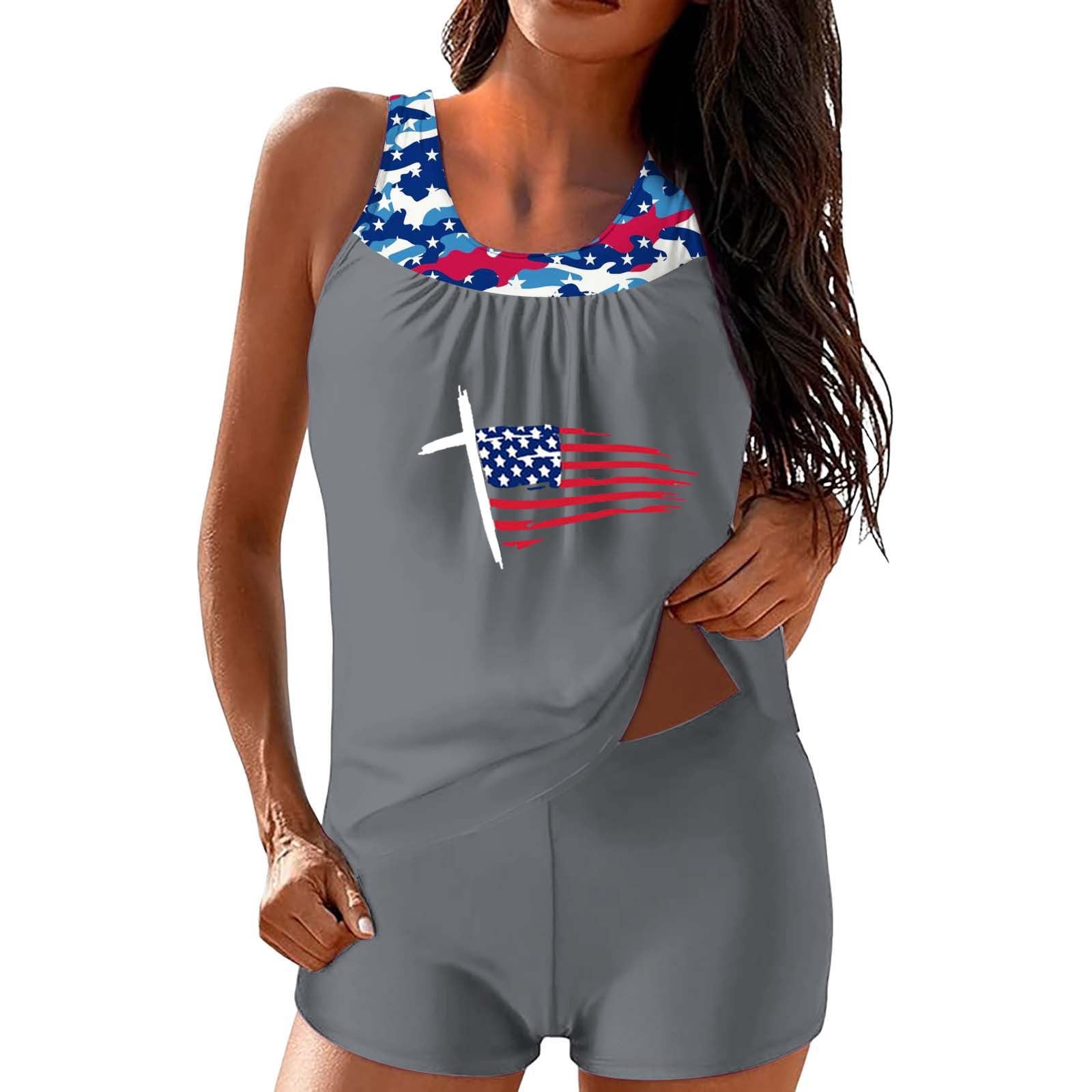 GZWYHT Usa Swimsuit Red White Blue Bikini Triangle Bikini Sets for ...