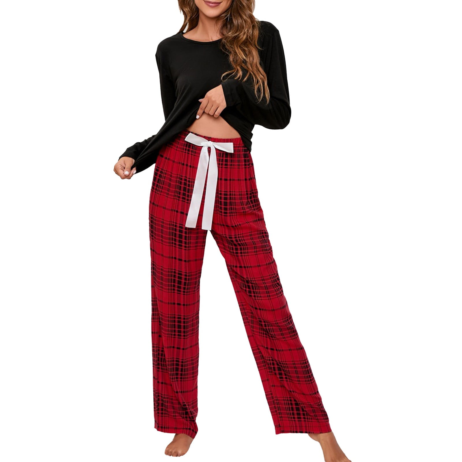 GZWYHT Womens Pajama Sets Cotton Pajamas for Women Set Women's Solid ...