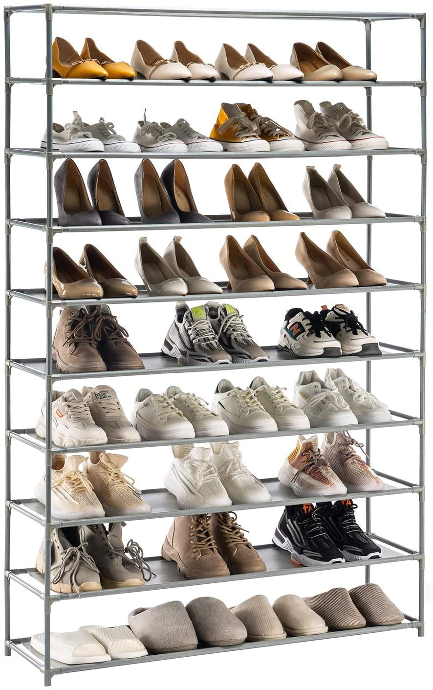 GZXS 10 Tiers Shoe Rack,Large Shoe Rack Organizer For 50 Pairs,Space ...