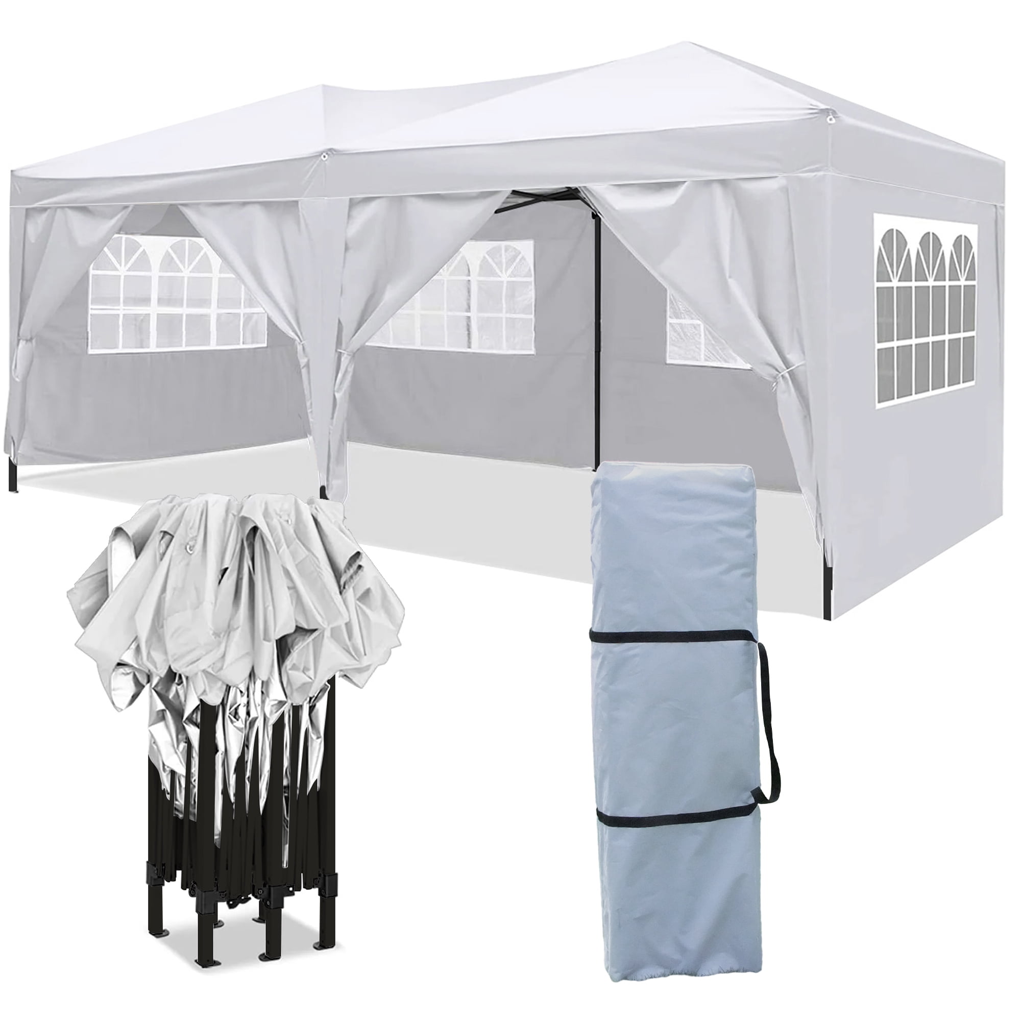 GZXS 10x20 FT Heavy Duty Gazebo Canopy Party Tent, Durable Waterproof ...
