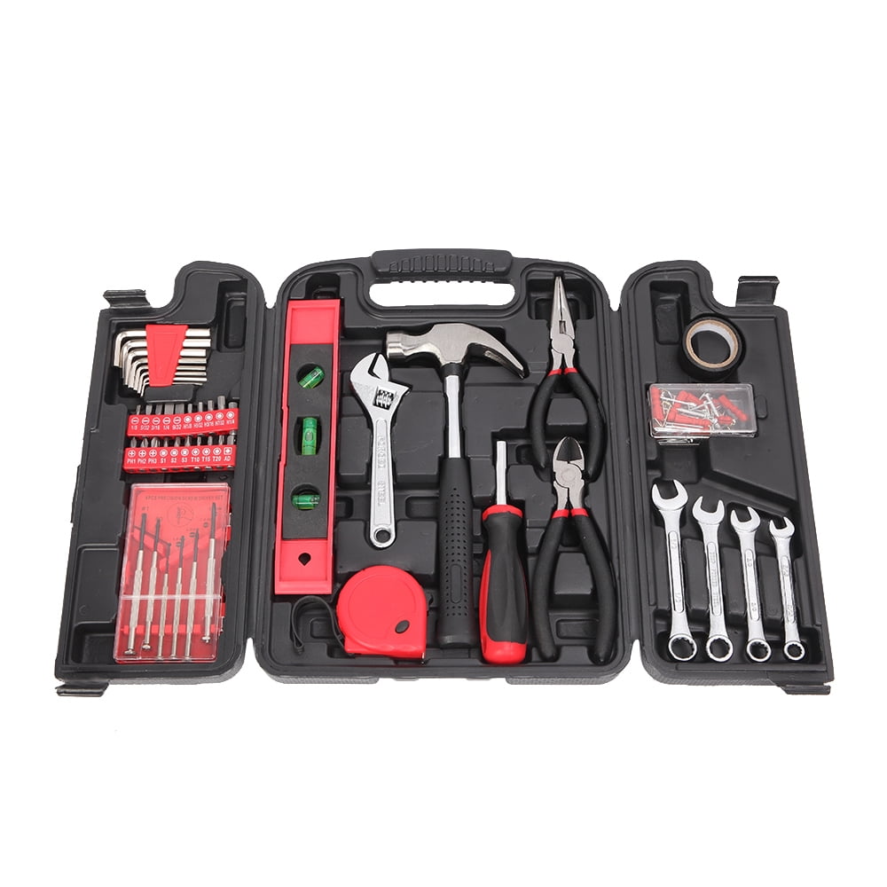 GZXS 136pcs Household Tool Set Steel Repair Tools Kit, Black & Red ...