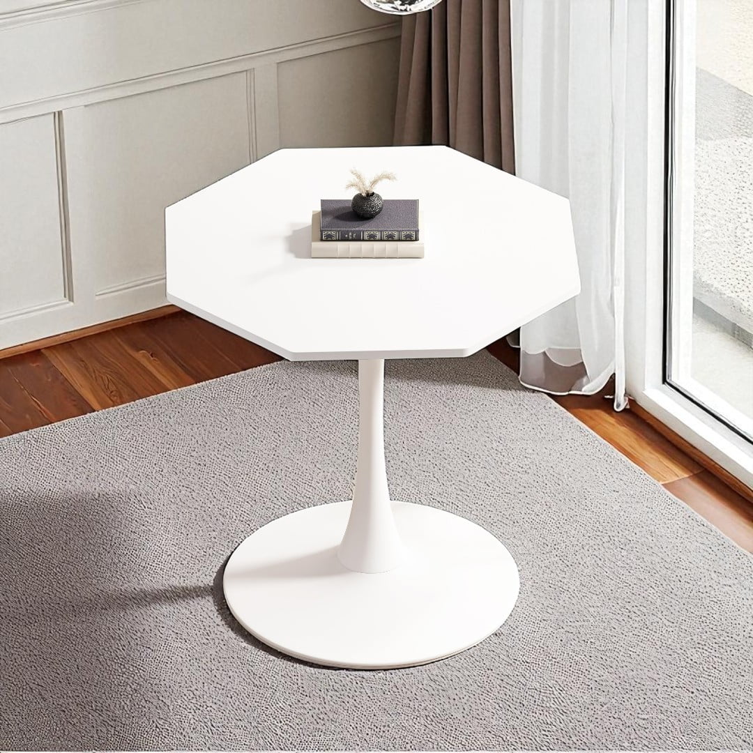 GZXS 31.5" Modern Octagonal Dining Table with MDF Top and Metal Base ...