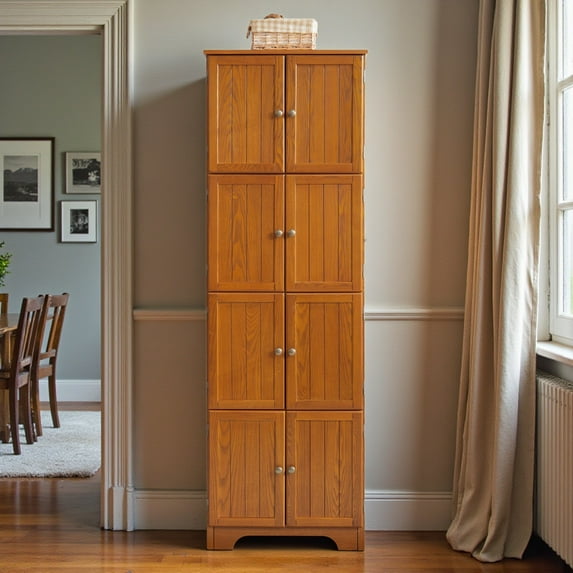 GZXS 4-Tier Kitchen Pantry Storage Cabinet with 8 Doors, 72"H ...