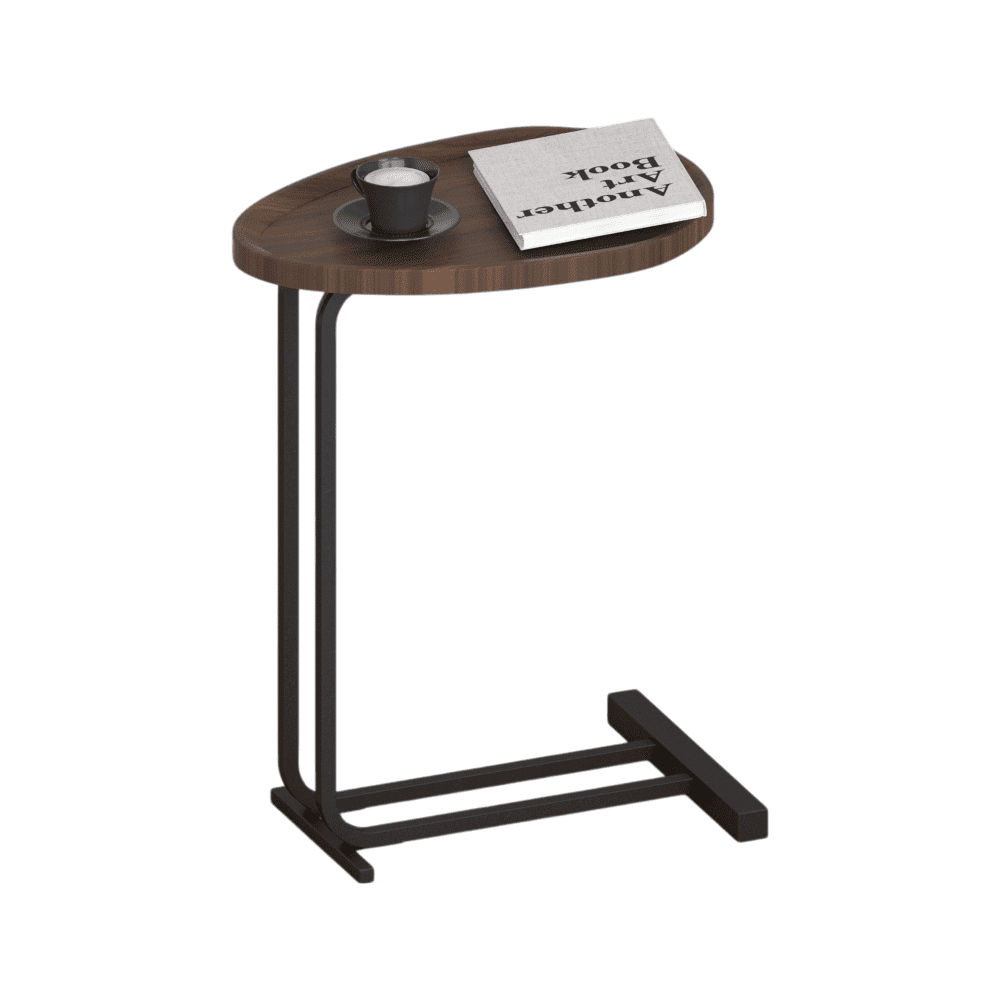 GZXS C-Shaped Side Table for Couch and Bed, Small End Table with Metal ...