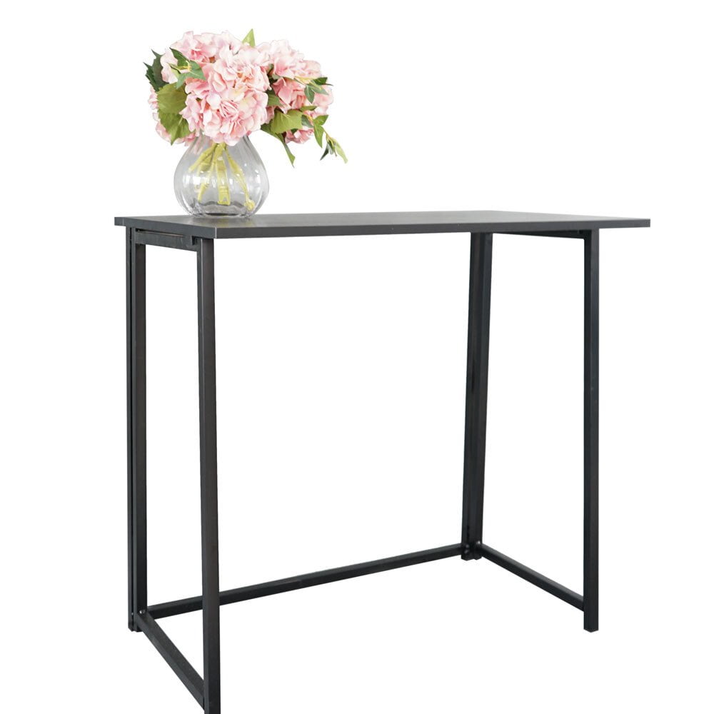 GZXS Collapsible Computer Desk Simple Foldable Console Desk, Black ...
