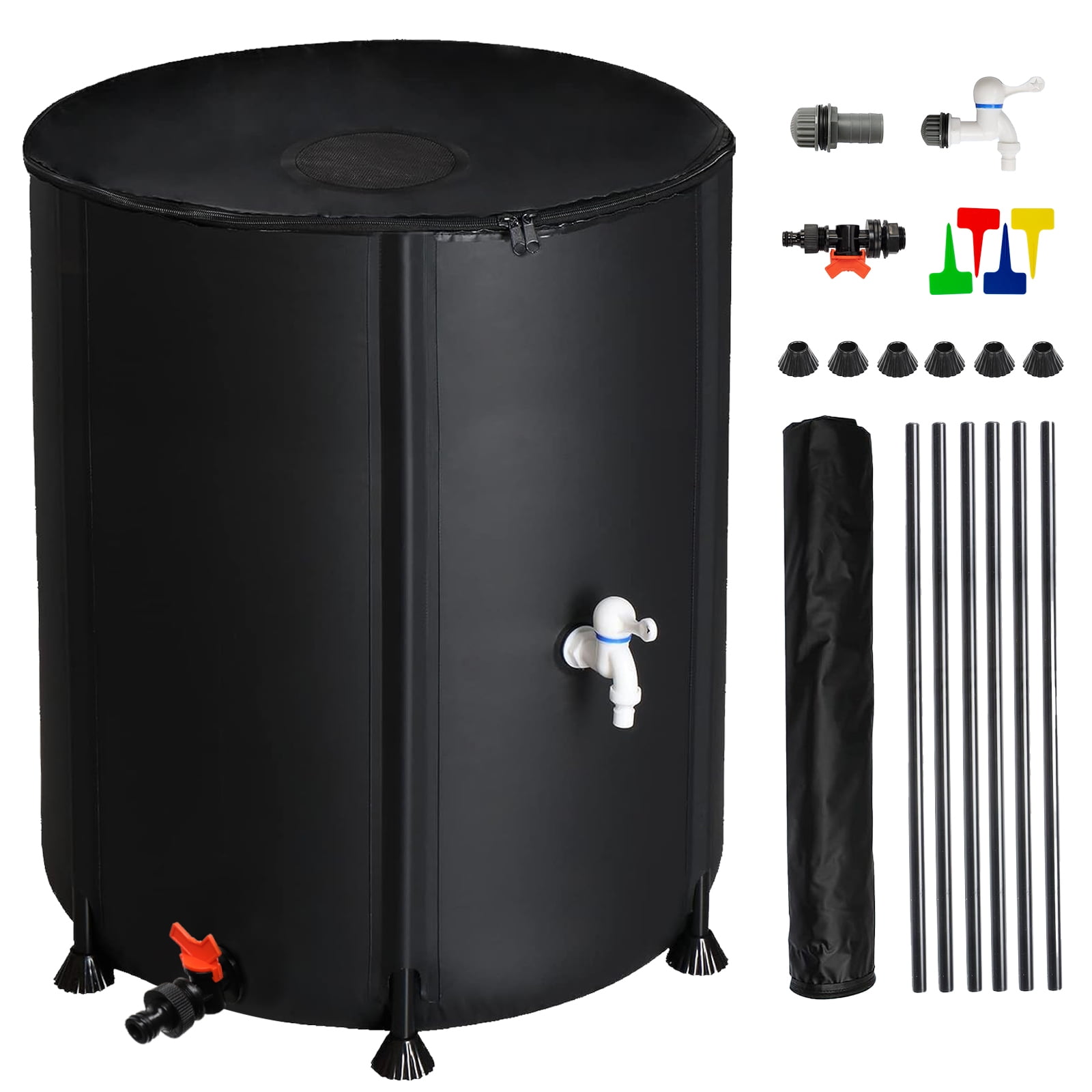 GZXS Collapsible Rain Barrel, Portable Water Storage Tank, Rainwater ...