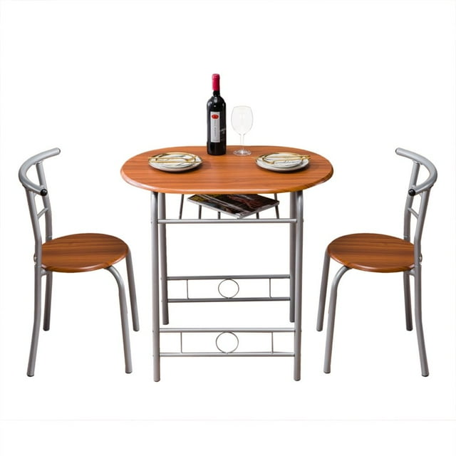 GZXS Dining Table Set 3Pcs Kitchen - Dining Set Small Dining Table and ...