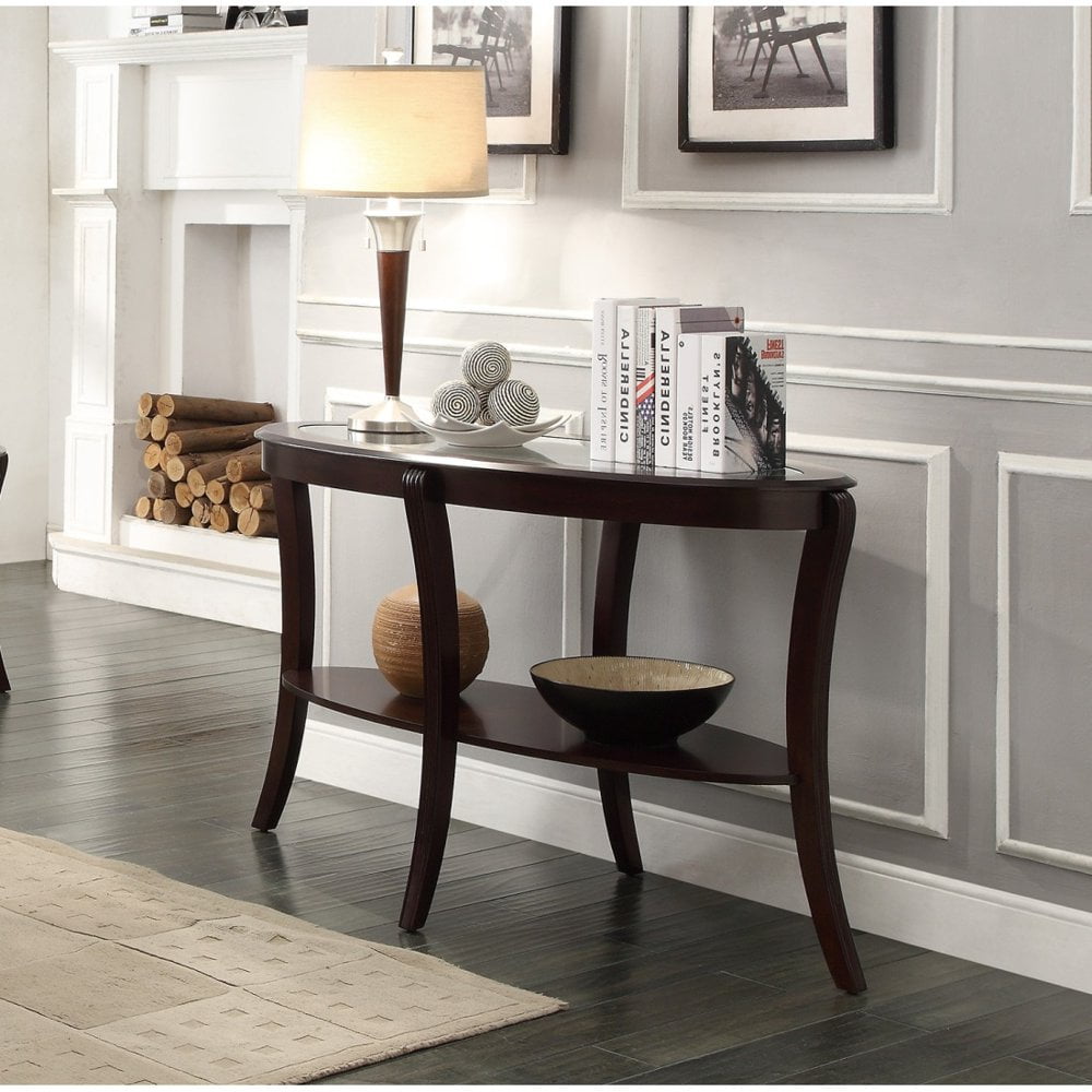 GZXS Entryway Console Table, 2-Tier Living Room Sofa Side Table with ...