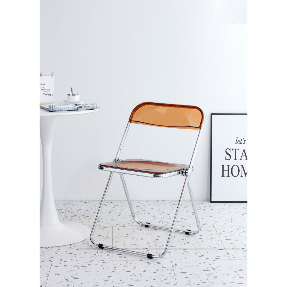GZXS Modern Acrylic Folding Chair Transparent Chairs-Folding Chair-PC ...