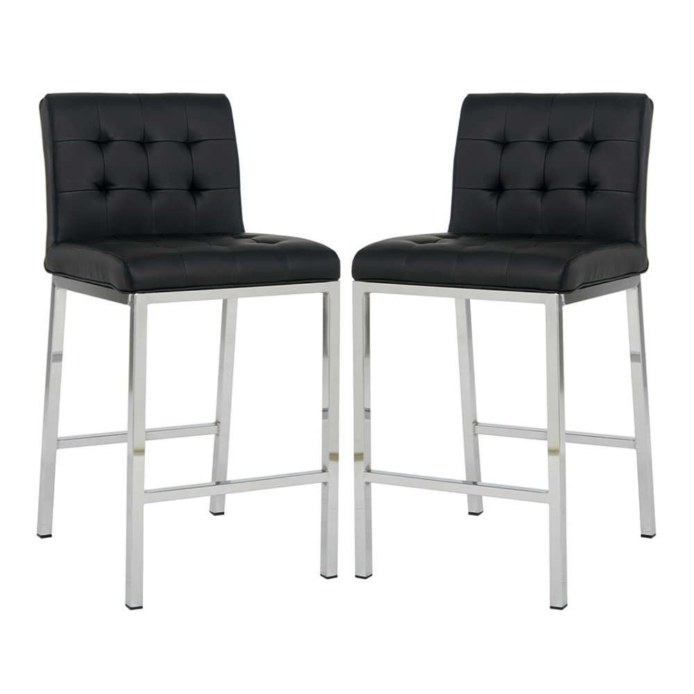 GZXS Modern Design High Counter Stools with Electroplated Leg, Kitchen ...