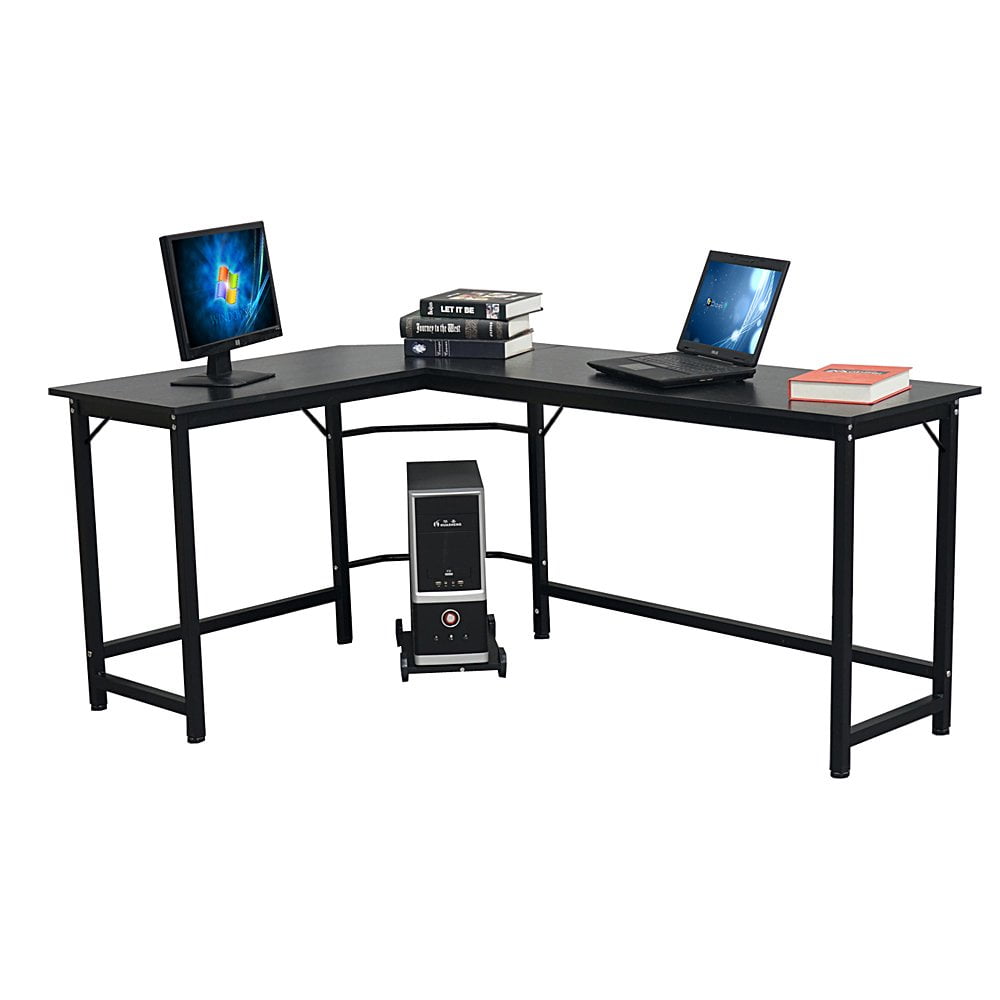 GZXS Modern Home Office L-Shaped Corner Computer Desk with CPU Stand ...