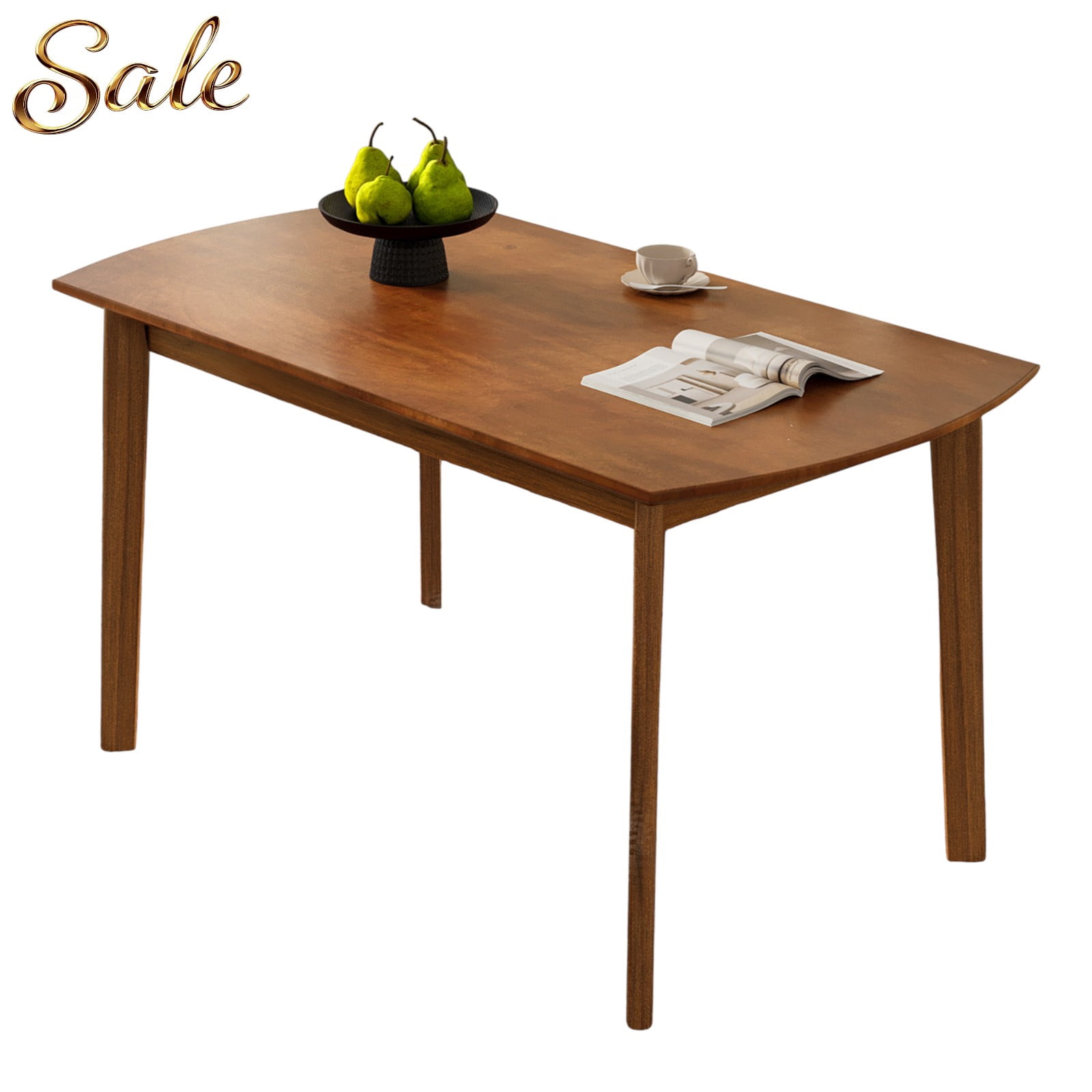 GZXS Modern Minimalist Oval Dining Table in Brown, 47.3" Kitchen Table ...