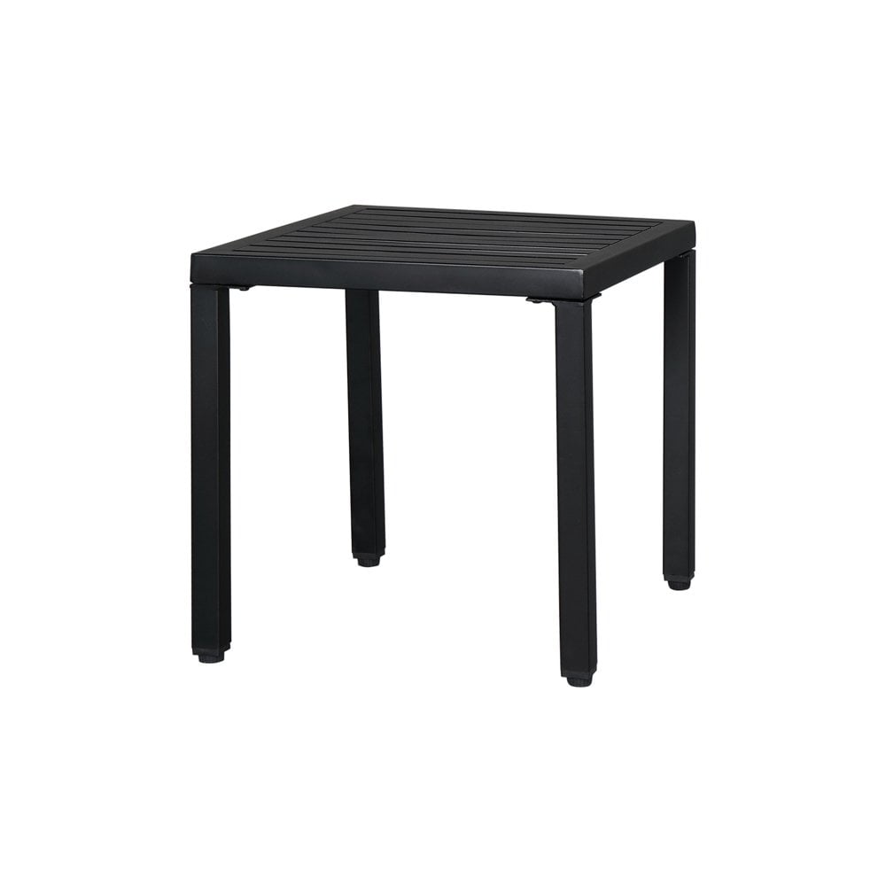 GZXS Outdoor Metal Side Table, Black Patio End Table Weather Resistant ...
