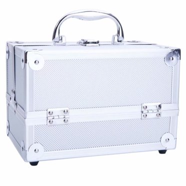 Zimtown 9"x6"x6" Pro Aluminum Makeup Train Jewelry Storage Box Cosmetic ...