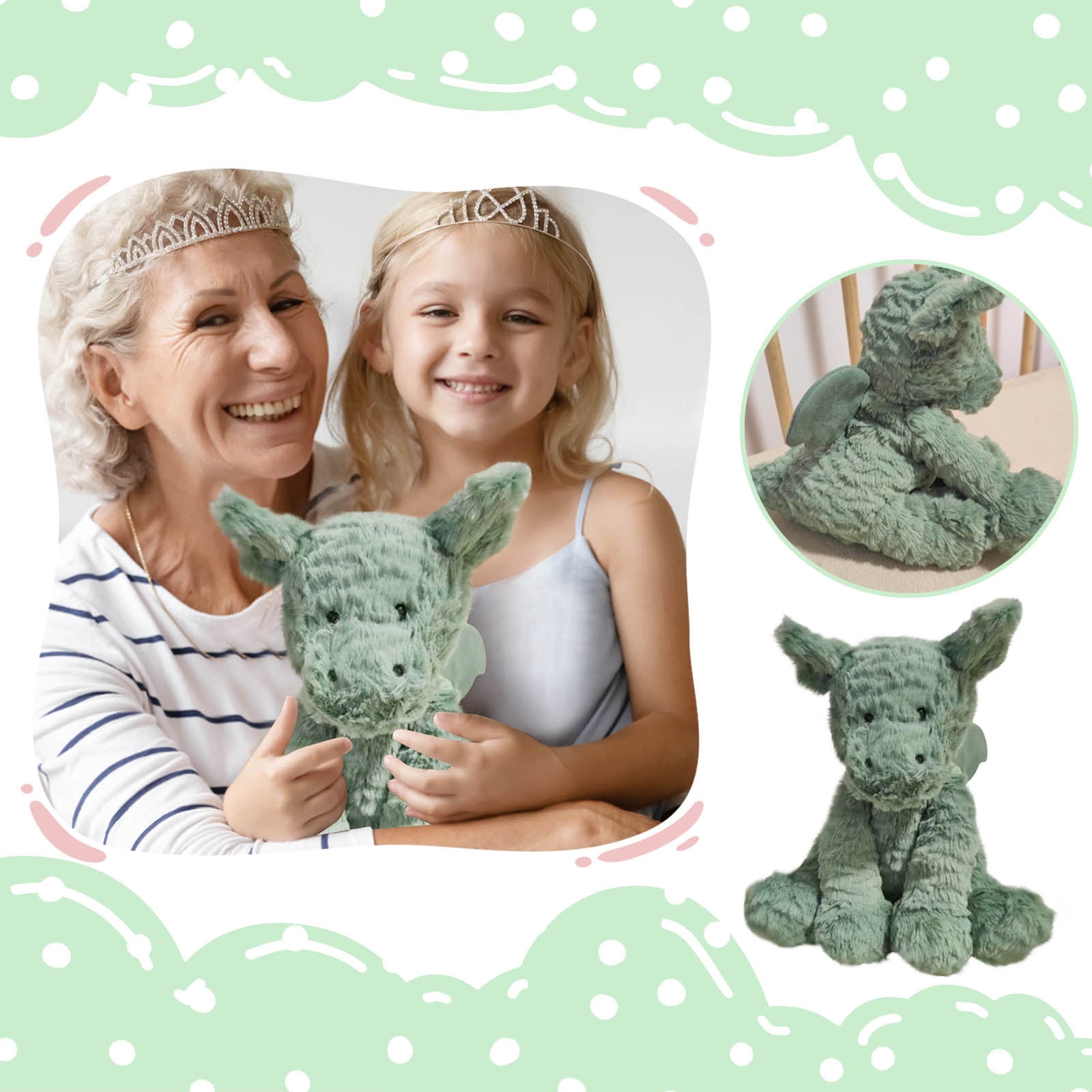 GZYH Jellycat Series Interesting Plush Dolls Of Wavy-Furred Dragons ...