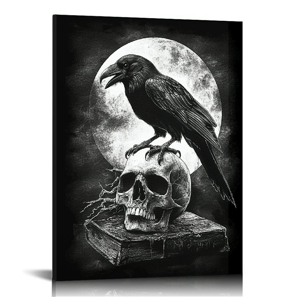 GZYLONG Alchemy Poes Raven Skull Gothic Edgar Allan Poe Witchy ...
