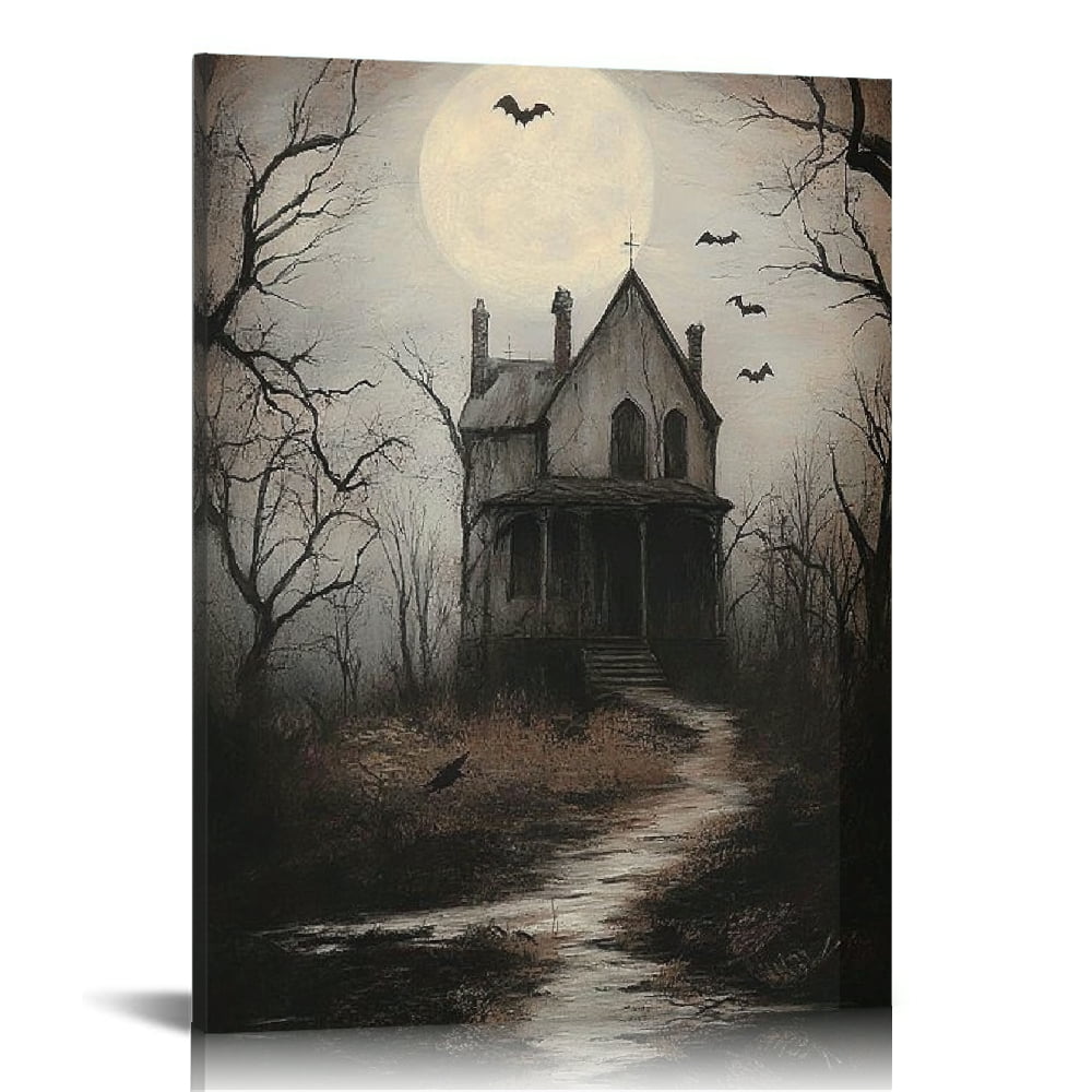 GZYLONG Dark Academia Wall Art Gothic Halloween Poster Vintage Haunted ...