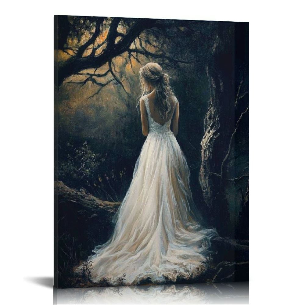 GZYLONG Gothic Home Wall Art The lost lady of the forest Dark Academia ...