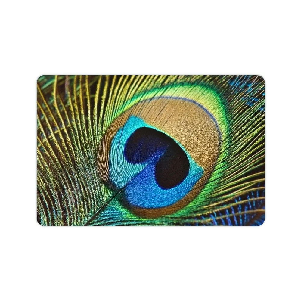 GZYLONG Peacock Bath Mat, Bird Feather Eye Shape Close up Picture ...