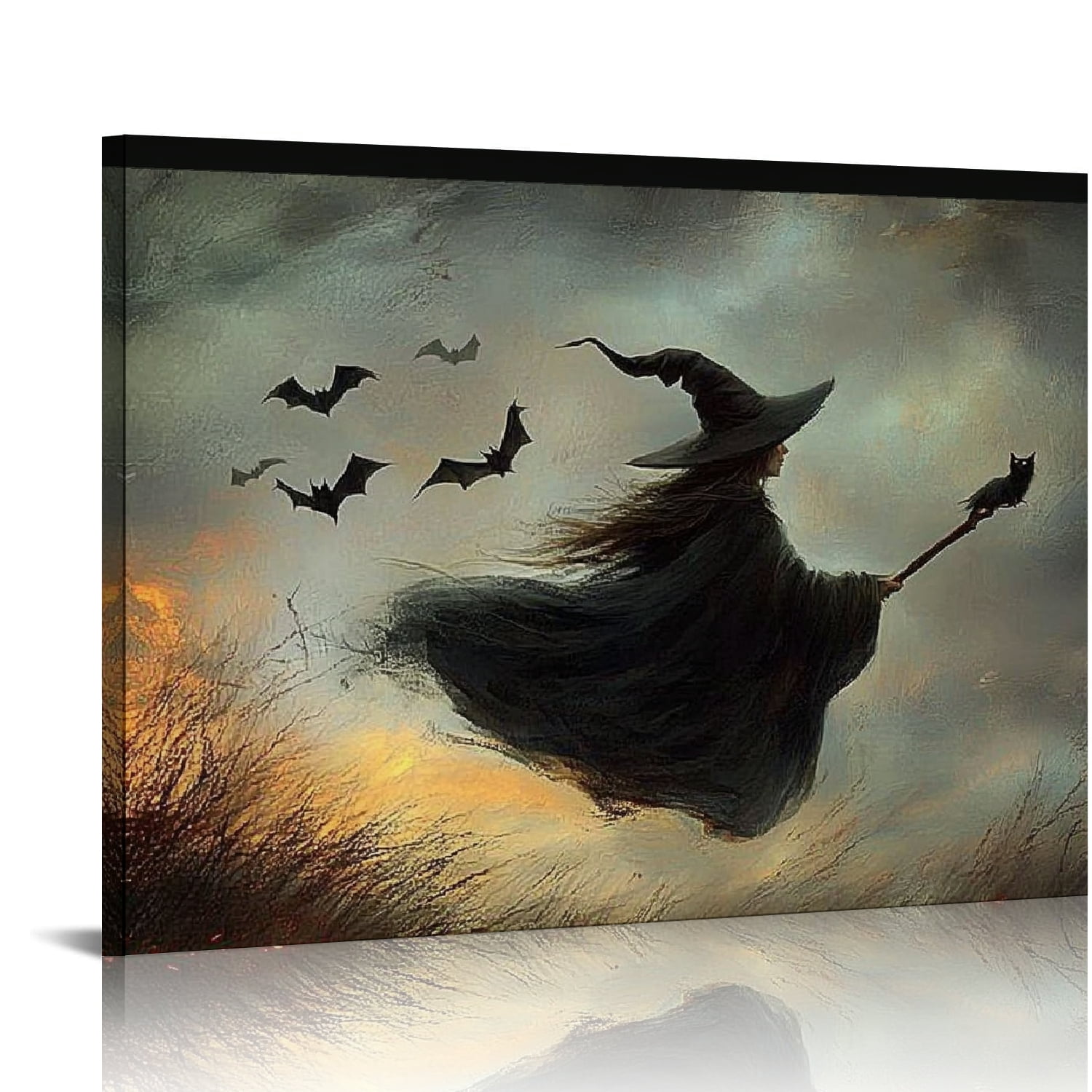 GZYLONG Vintage Flying Witch Posters Witchy Canvas Prints Dark Academia ...