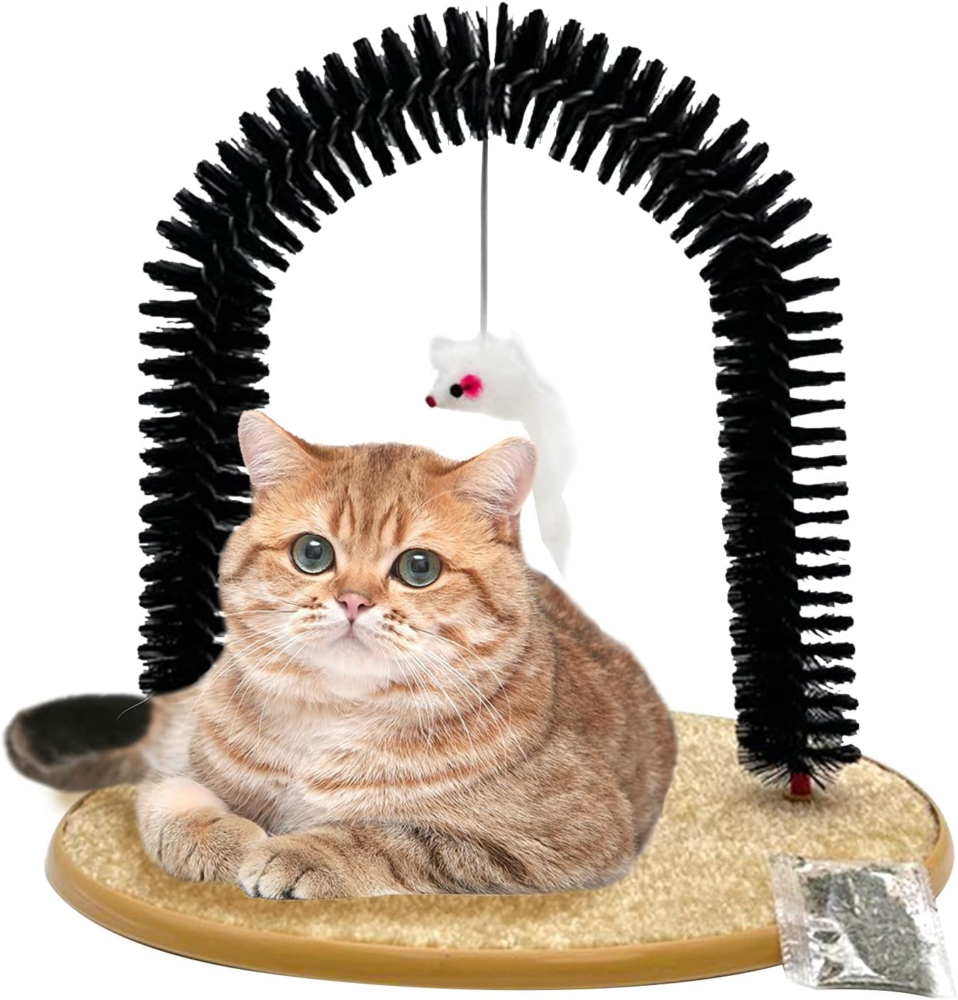 GZYS 3 in 1 Multifunction Cat Arch Self Groomer Cat Massager Pet Face ...