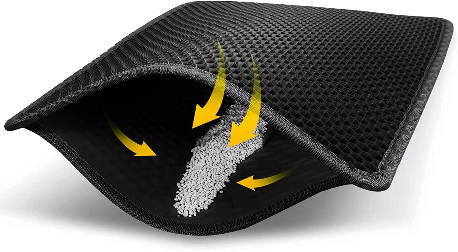 GZYS Cat Litter Mat Black Trapping for Litter Box, XL Jumbo 30 x 24 in, Urine & Waterproof ...