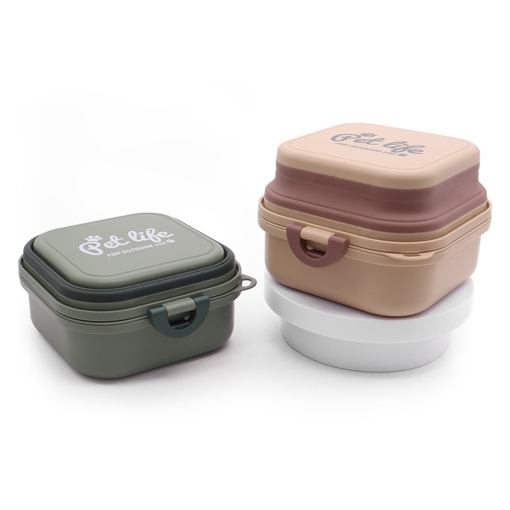 GZYS Collapsible Dog Water Bowl, Portable Dog Bowl for Traveling, 2-In-1 Pet Food and Water ...