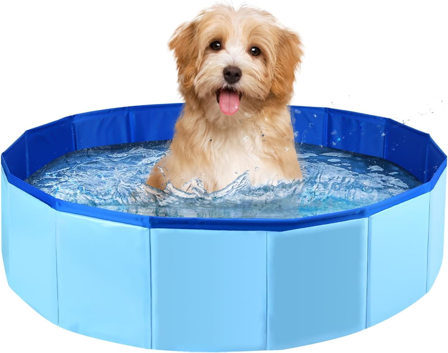GZYS Dog Pool, Folding Dog Swimming Pool, 24 x 8 inch Dogs Cats PVC ...