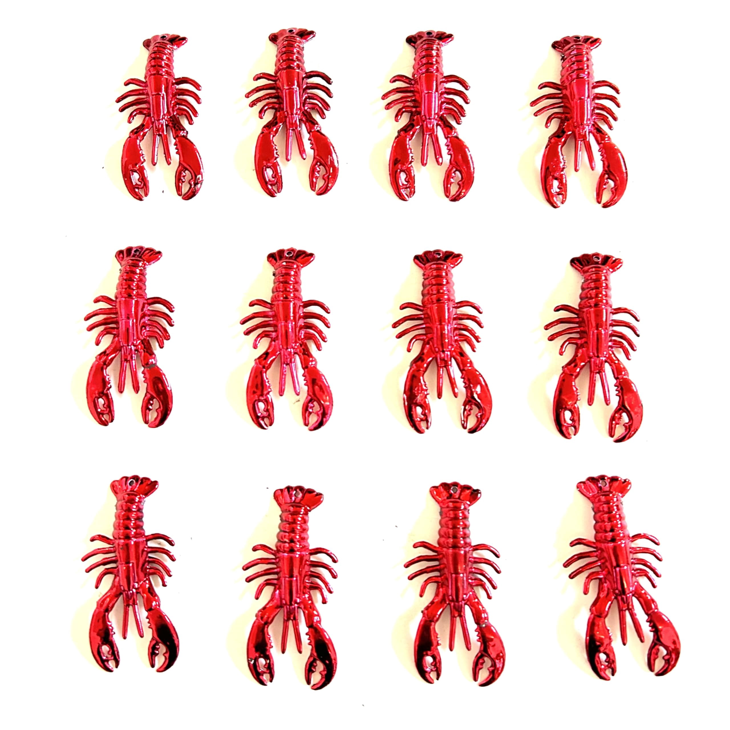 GZYSSL 24 Pcs Mini Crawfish Lobsters Boil Party Supplies Red Lobsters ...