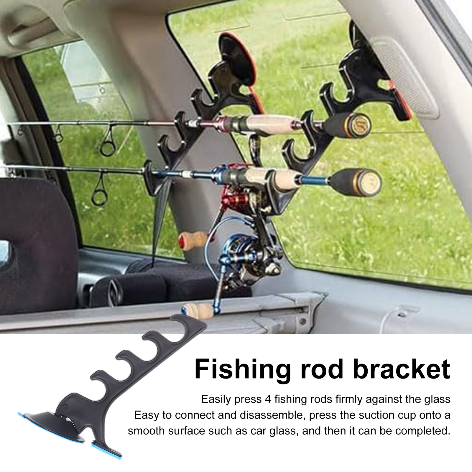 GZZQY 1/2Pcs Fishing Rod Holder with Suction Cup Heavy Duty Car SUV ...