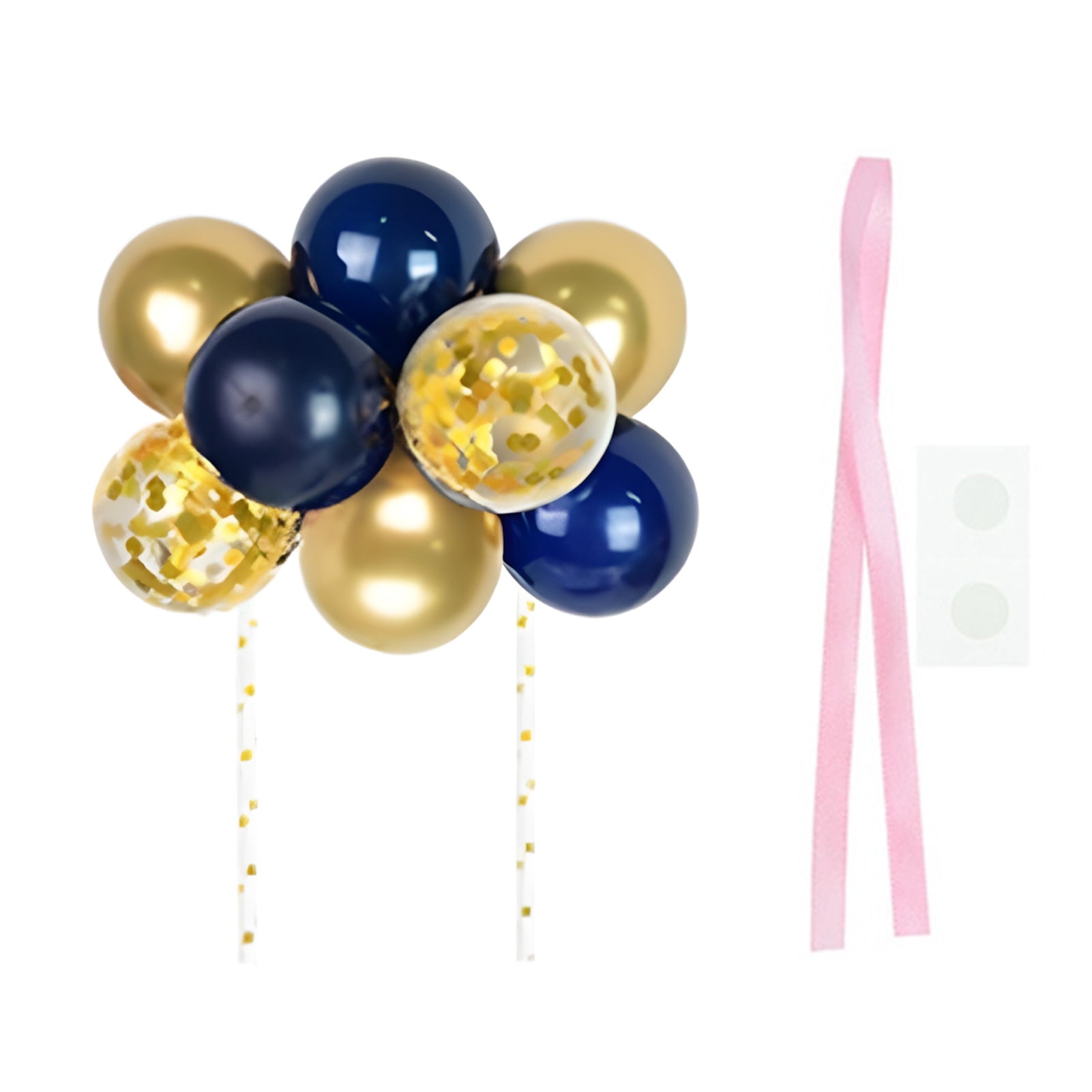 GZZQY 10 Pcs 4 Inch Balloons Cake Topper Happy Birthday Mini Balls Cake ...