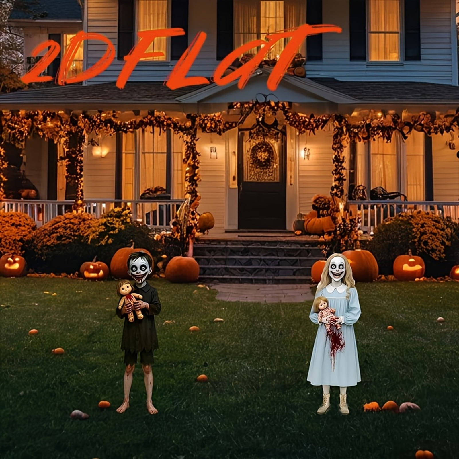 GZZQY 2Pcs Halloween Horror Dolls Yard Signs Realistic Gothic Garden ...