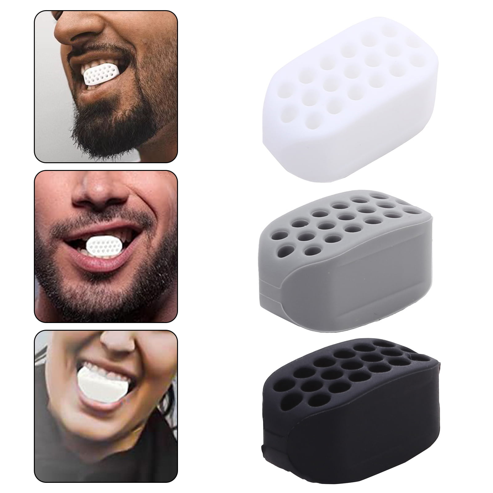 GZZQY 4Pcs Silicone Jaw Exerciser Portable Men Women Face Muscle ...