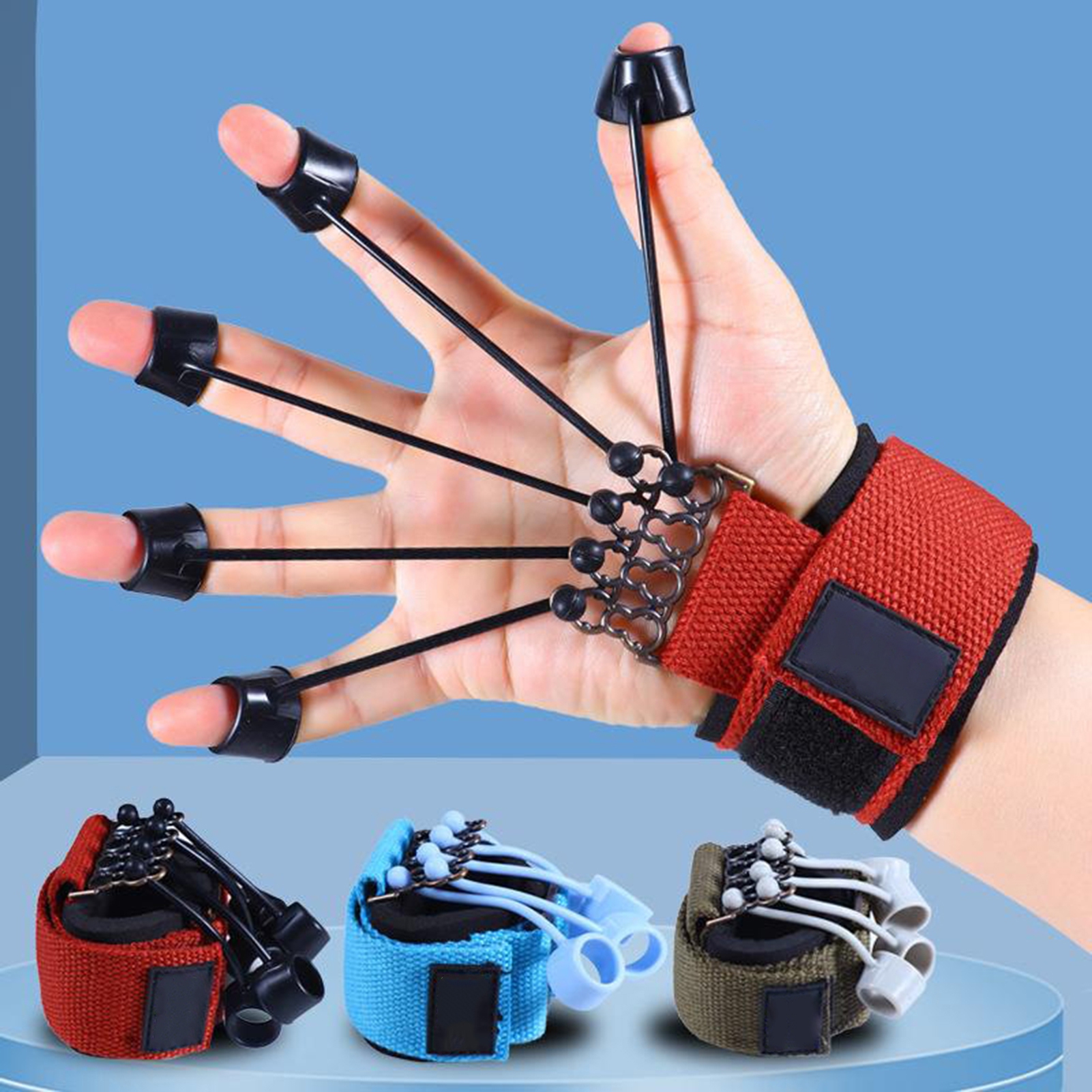 GZZQY 5Pcs 10/20/40/60/75LB Finger Gripper High Elasticity Ergonomic ...