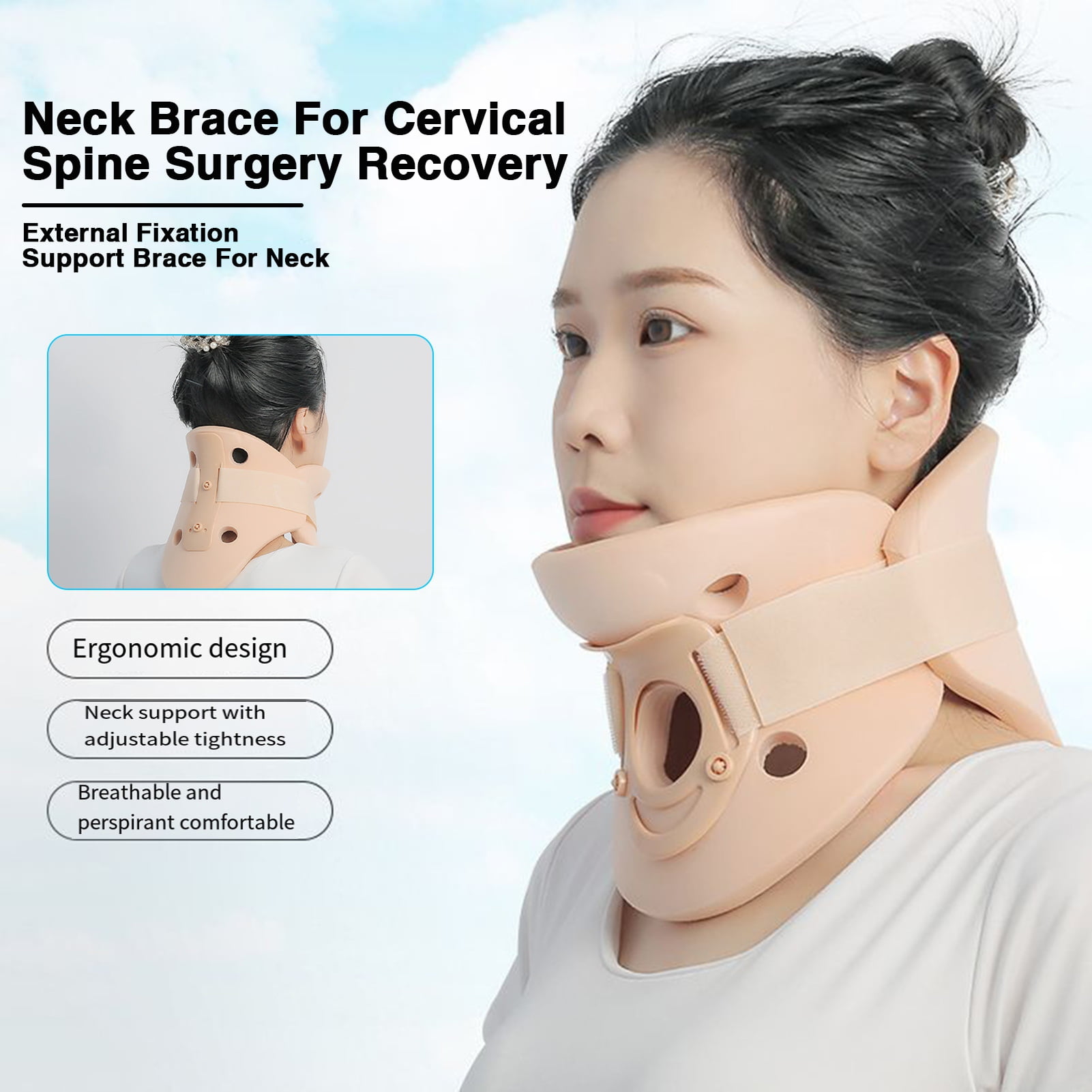 GZZQY Cervical Support Brace Ergonomic Design Cervical Spine Care Neck ...