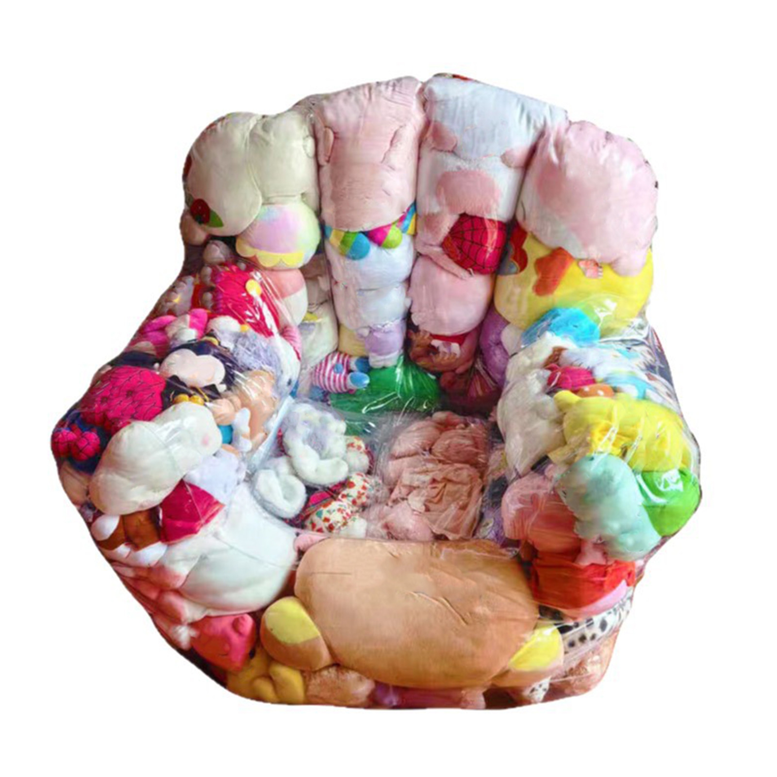 GZZQY Stuffed Animal Storage Bean Bag Chair Cover Waterproof Clear PVC ...