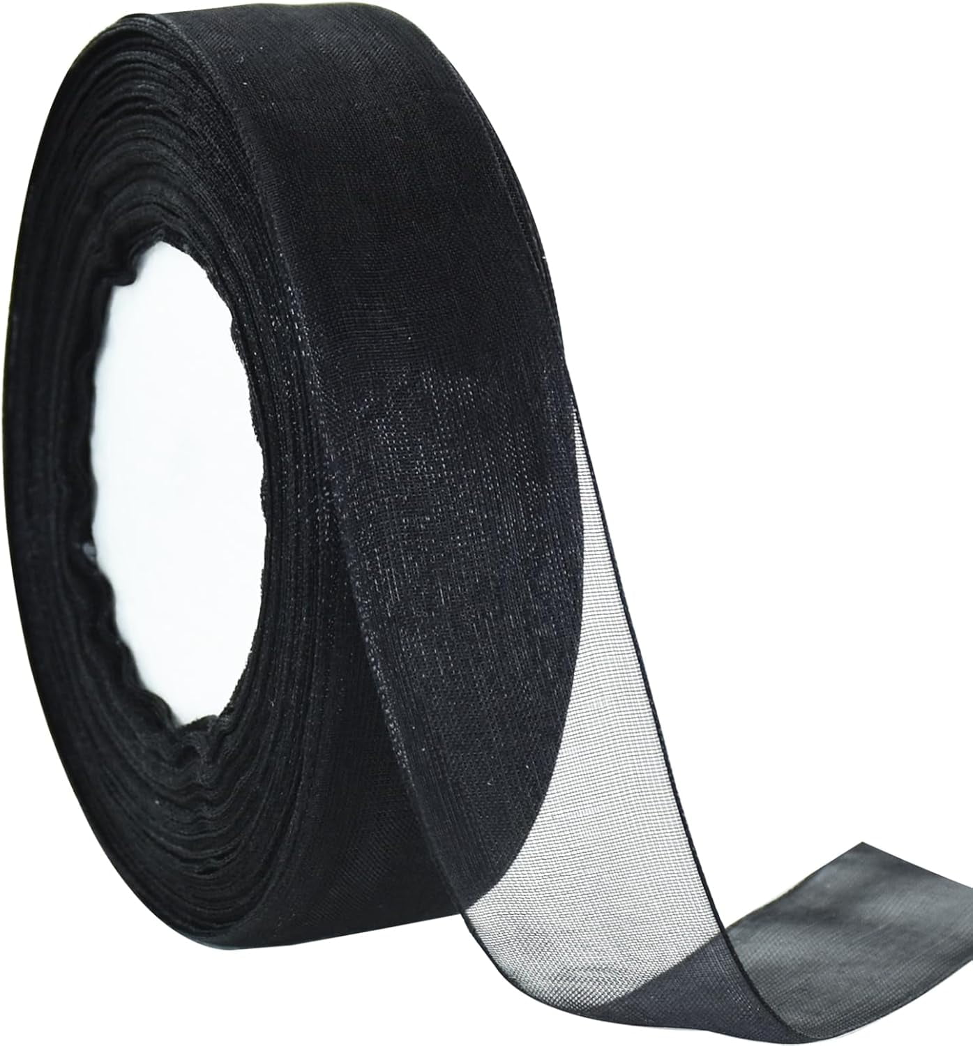 GZhLonKiMa 1 Inch-50yds Burgundy Red Sheer Chiffon Ribbons, Organza ...