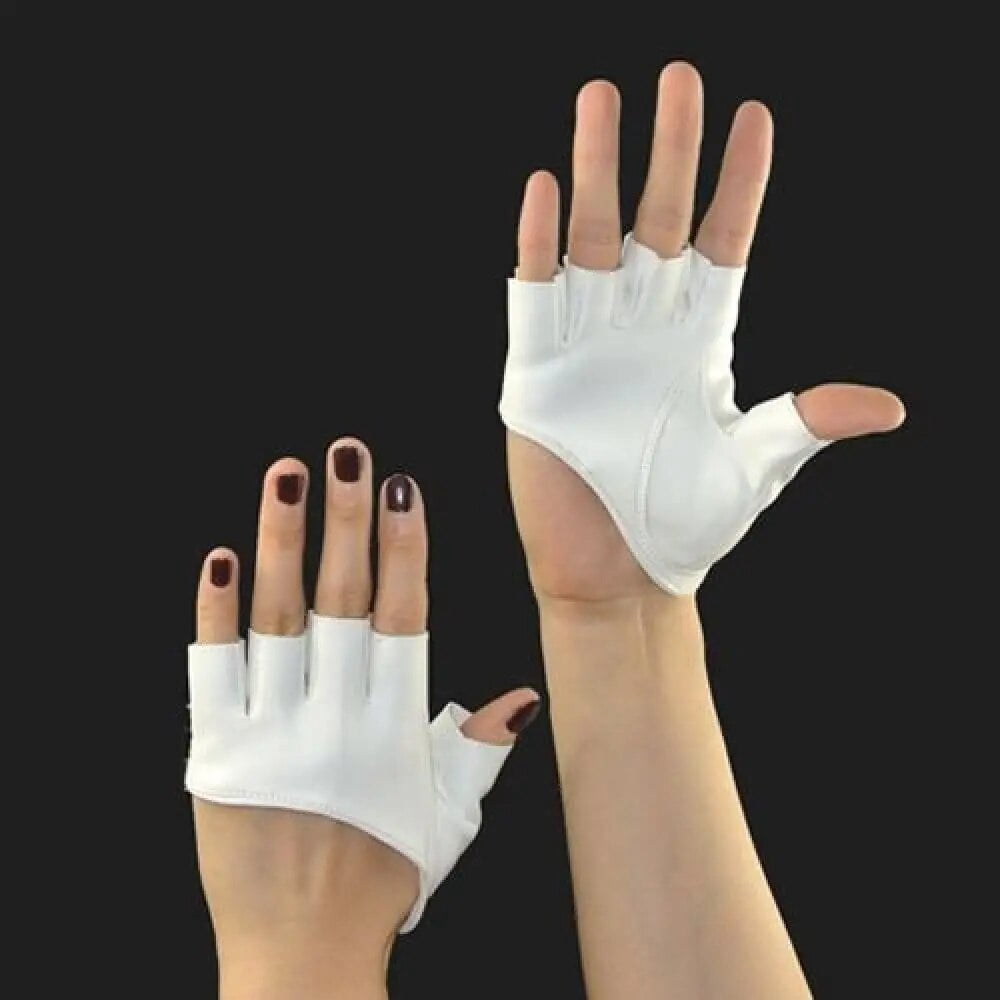 GZhLonKiMa 1 Pair Black Fingerless Gloves Female Half Finger Driving ...