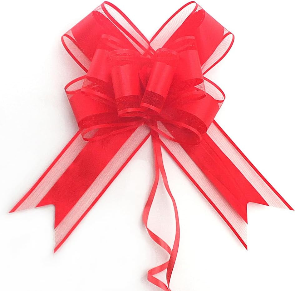 GZhLonKiMa 10PCS Large Pull Bows,bows for gift wrapping,Organza Gift ...