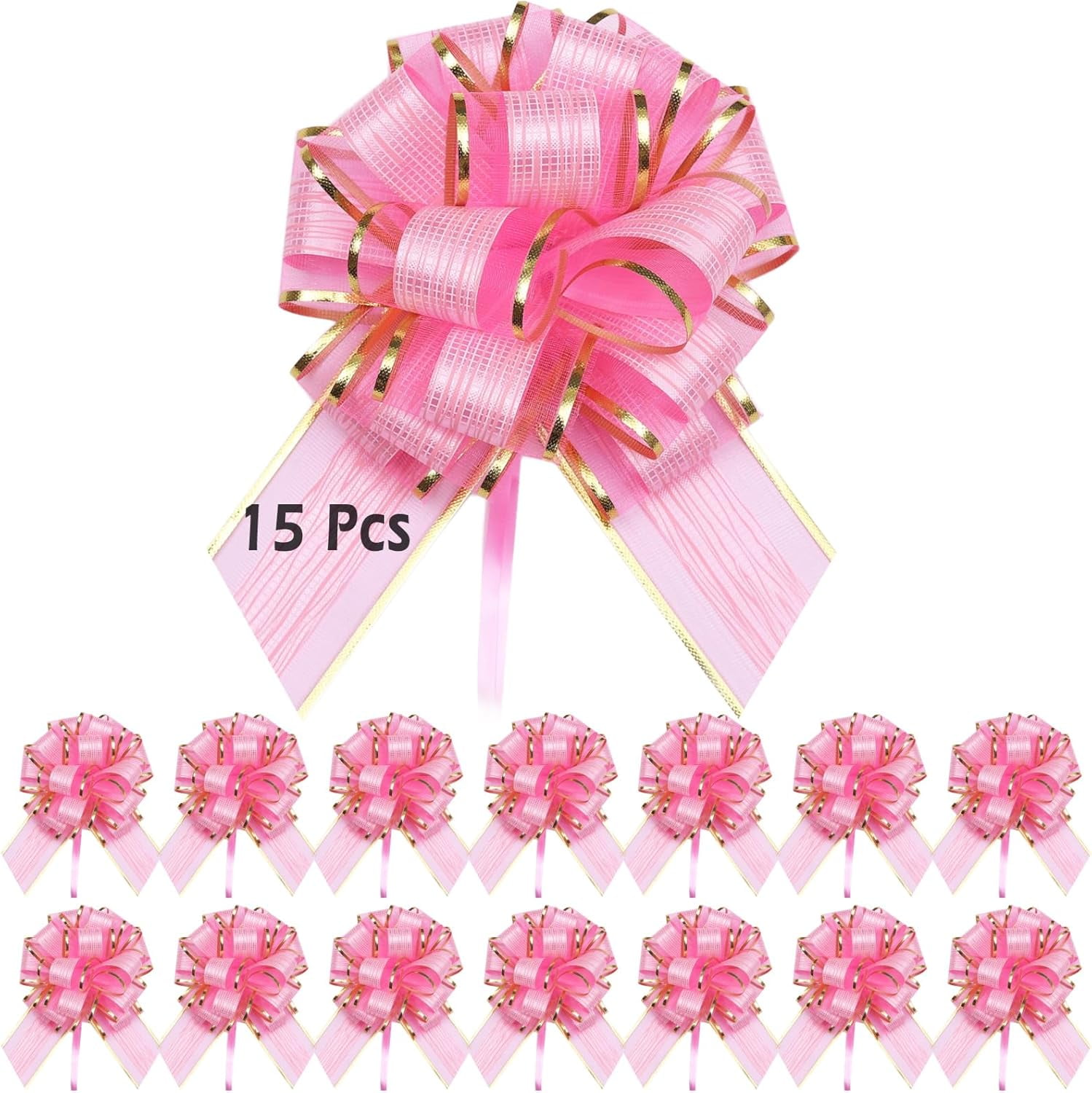 GZhLonKiMa 15 Pcs Gift Bows for Presents, 6-Inch Bows for Gift Wrapping ...
