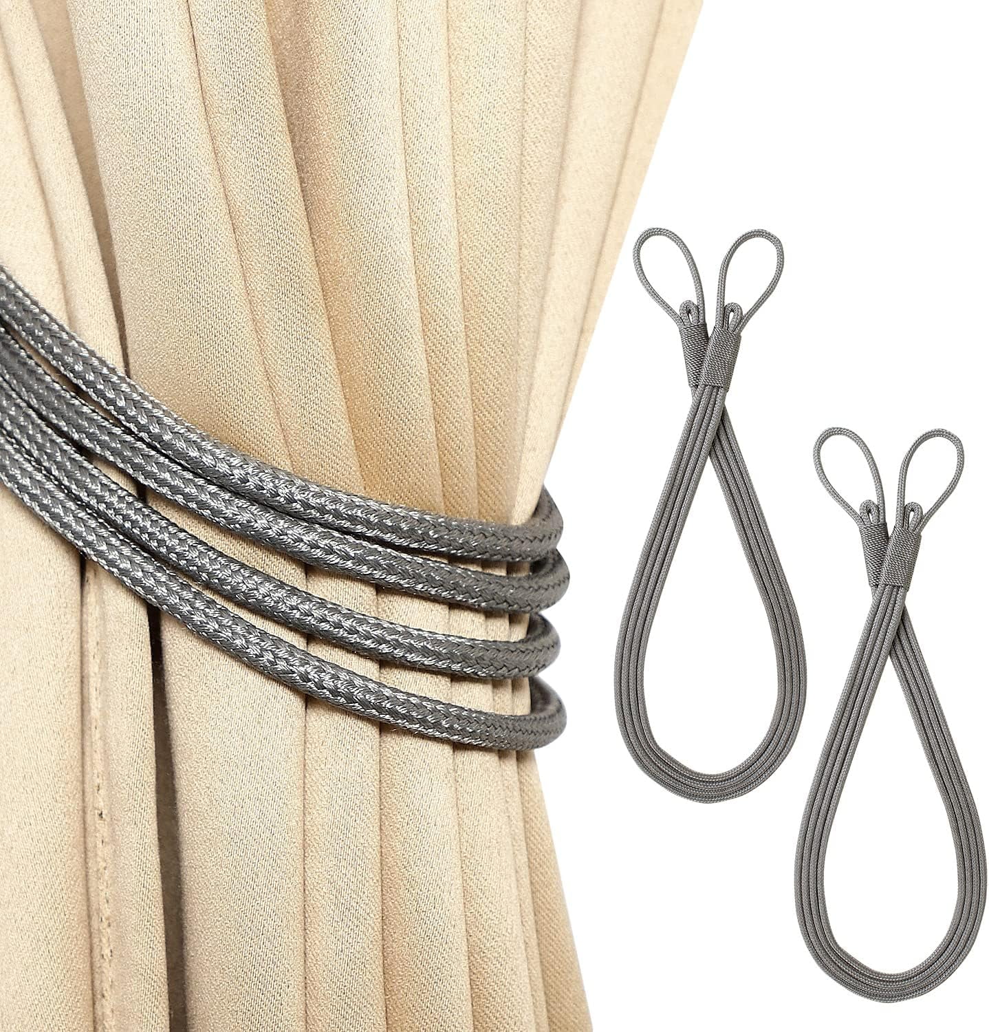 GZhLonKiMa 2 Pack Curtain 4 Strand Ropes Tiebacks Tie-Backs, Curtain ...